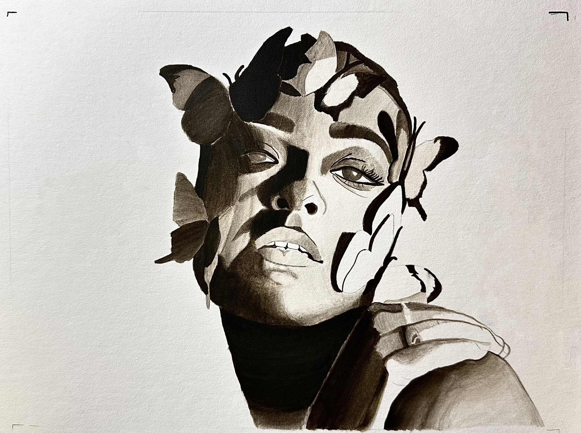 ArtStation - Sepia Model portrait