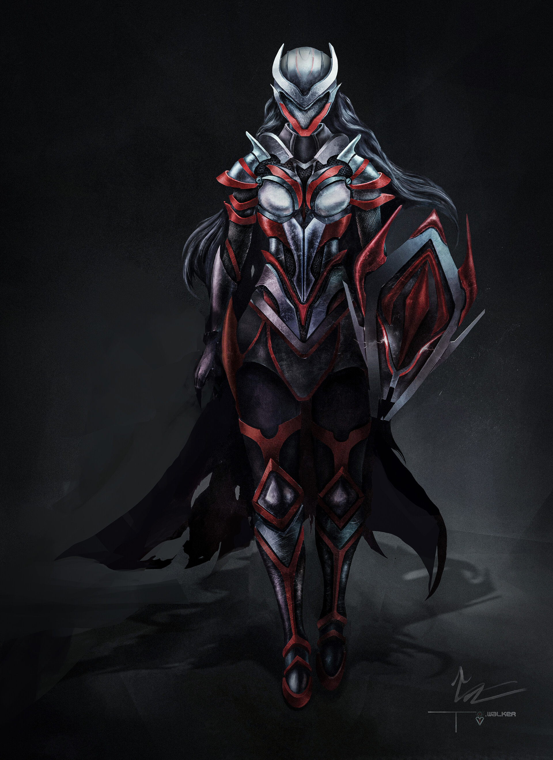ArtStation - Celeste Rosario: The Shadow Knight (Character Sketch)