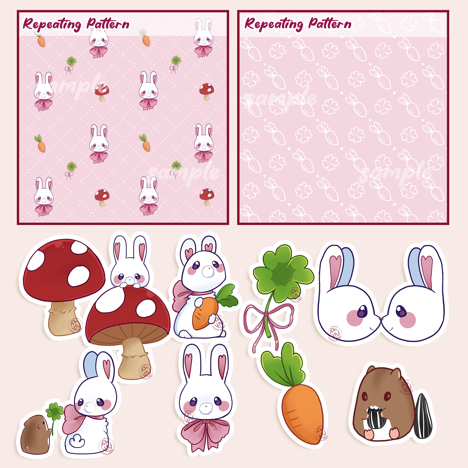 ArtStation - Cute Bunny Art Set