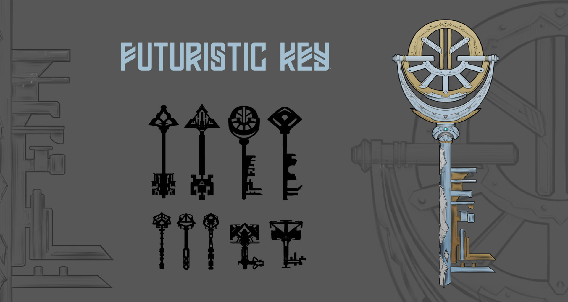 ArtStation - Props Design "Futuristic Key"