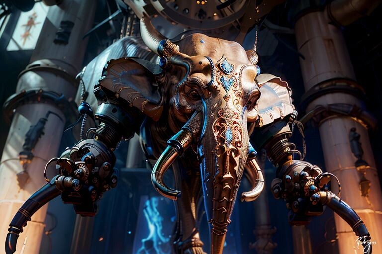 ArtStation - Unleashing the Power of Nature: The Majestic Elephant