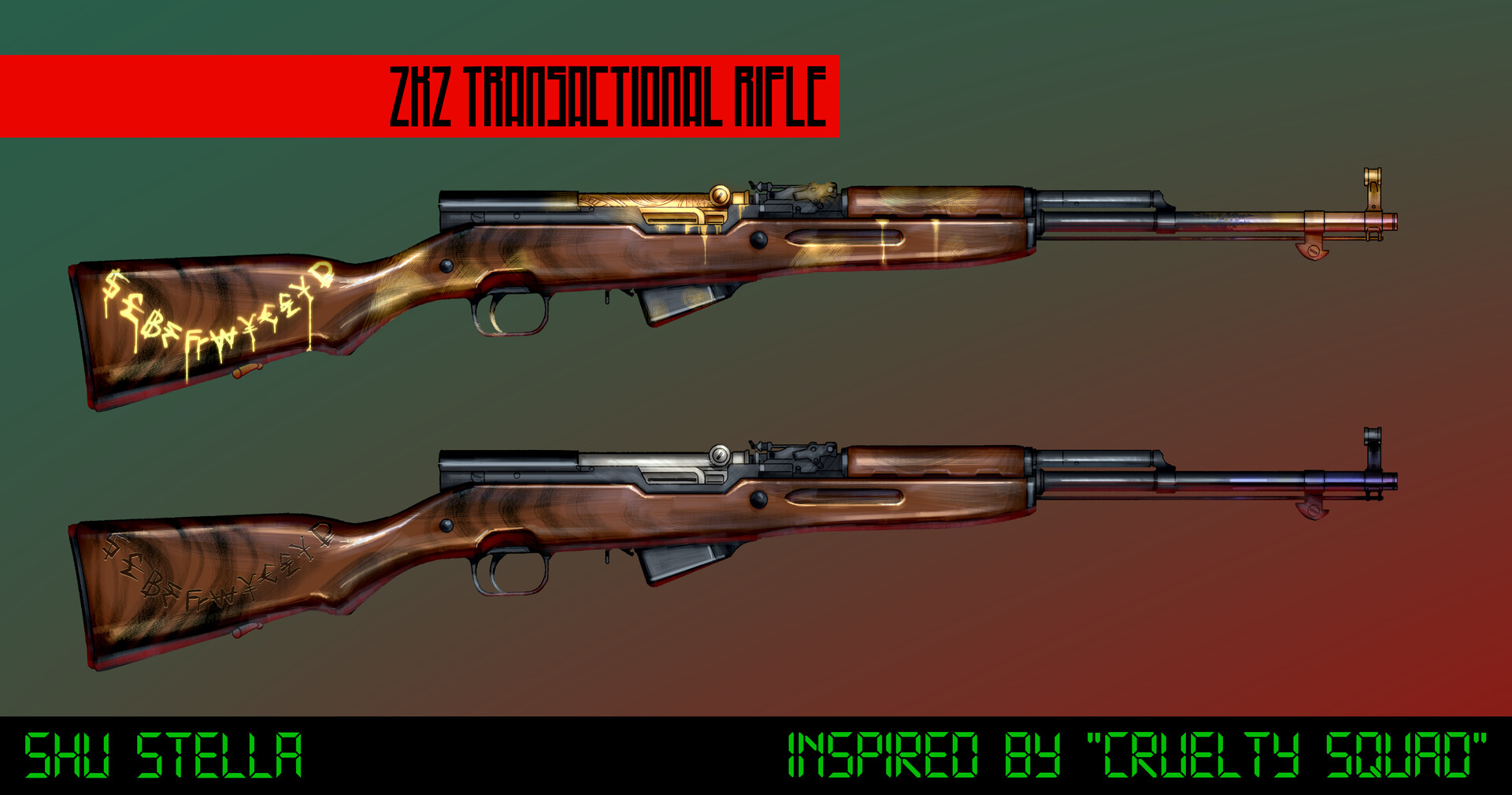 ArtStation - Fan Art - ZKZ Transactional Rifle - Cruelty Squad