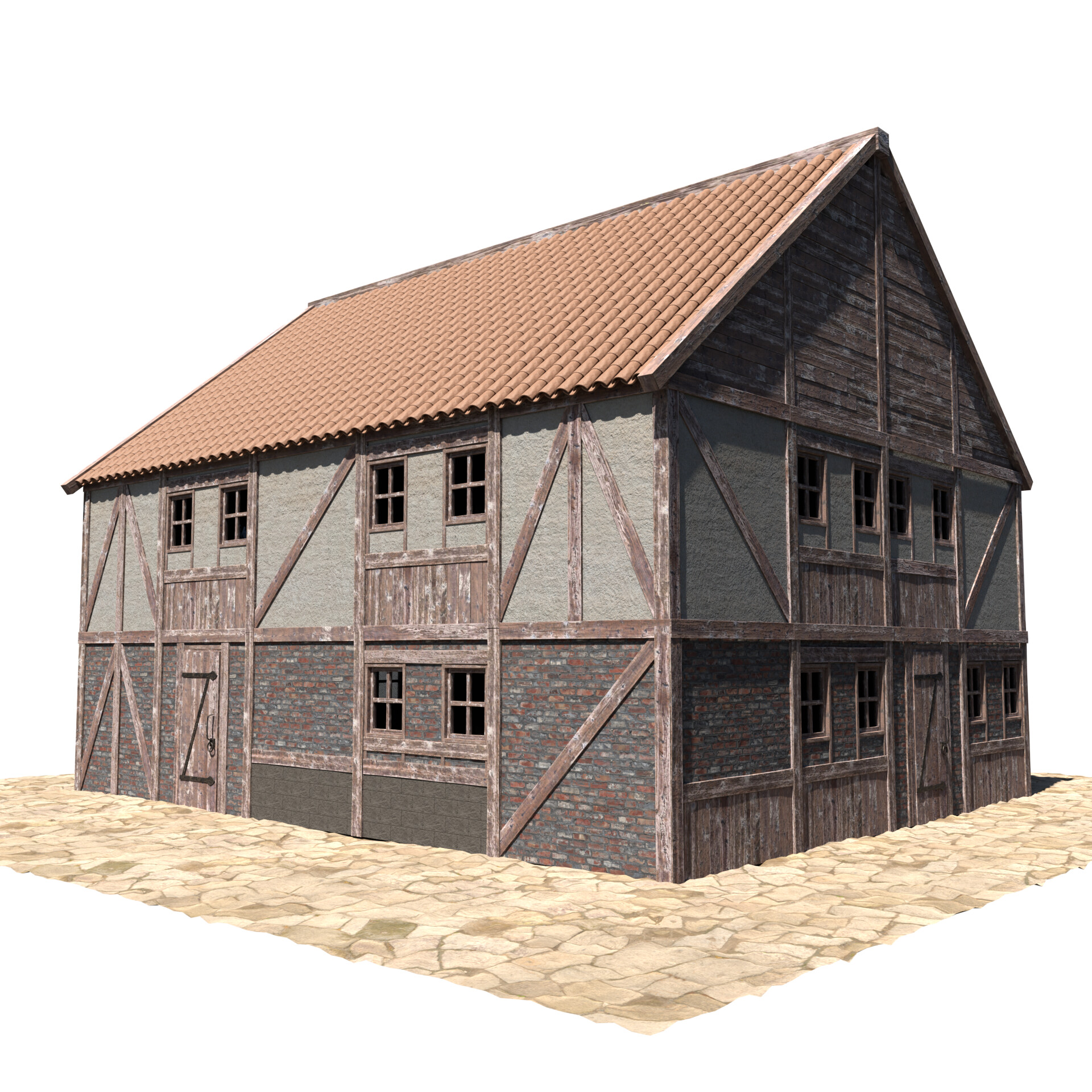 ArtStation - Fantasy/Medieval building kitbash pack