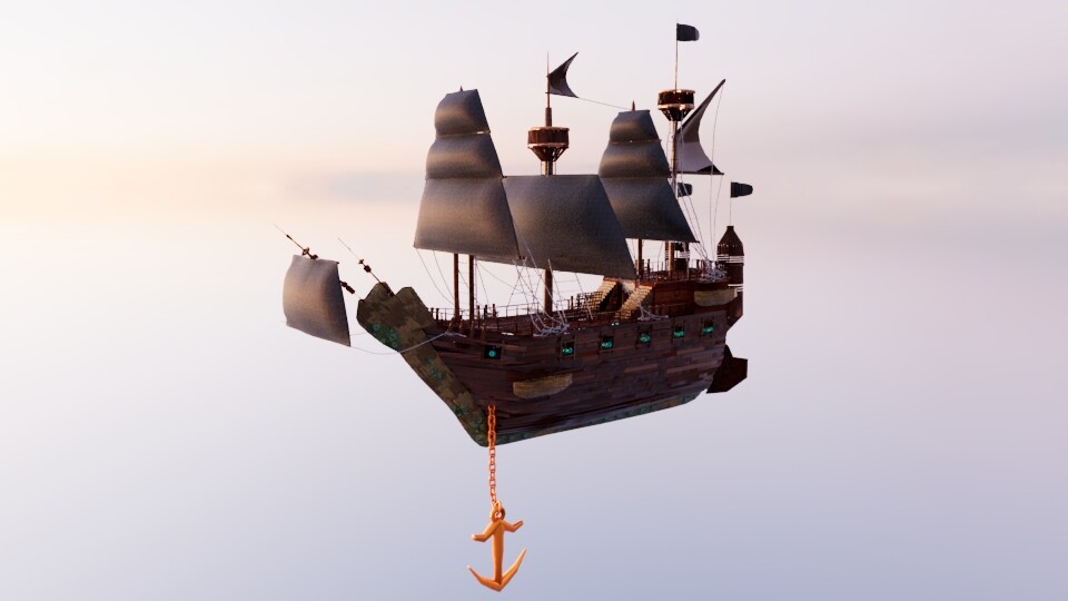 ArtStation - Pirate Ship in the sky
