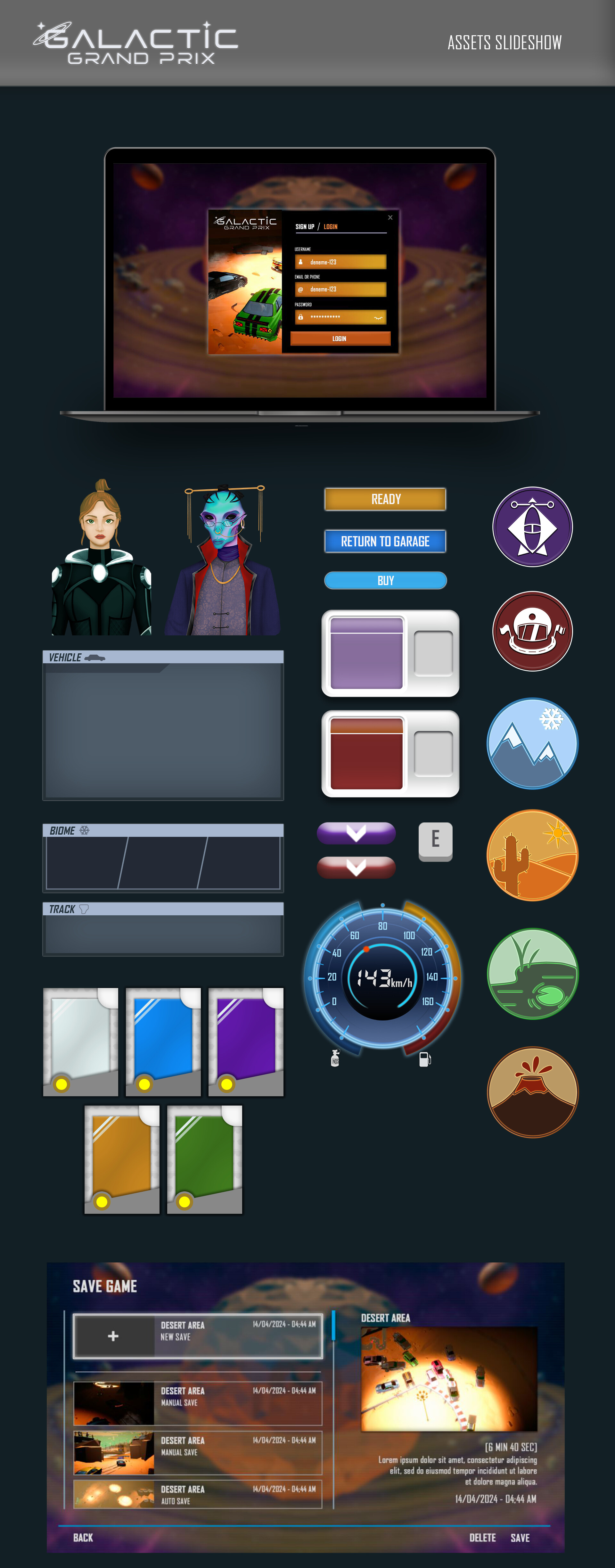 ArtStation - Galactic Grand Prix- UI Design
