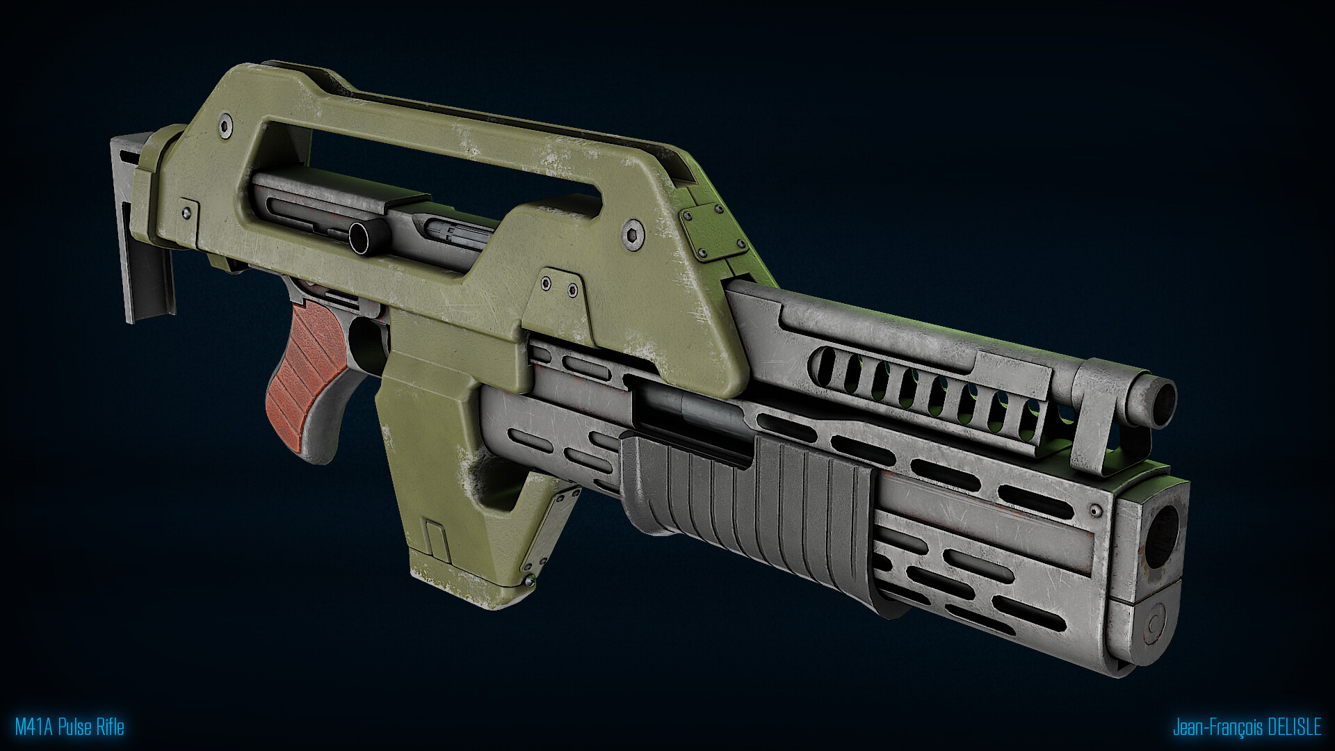 ArtStation - Tribute to Aliens, M41A Pulse Rifle