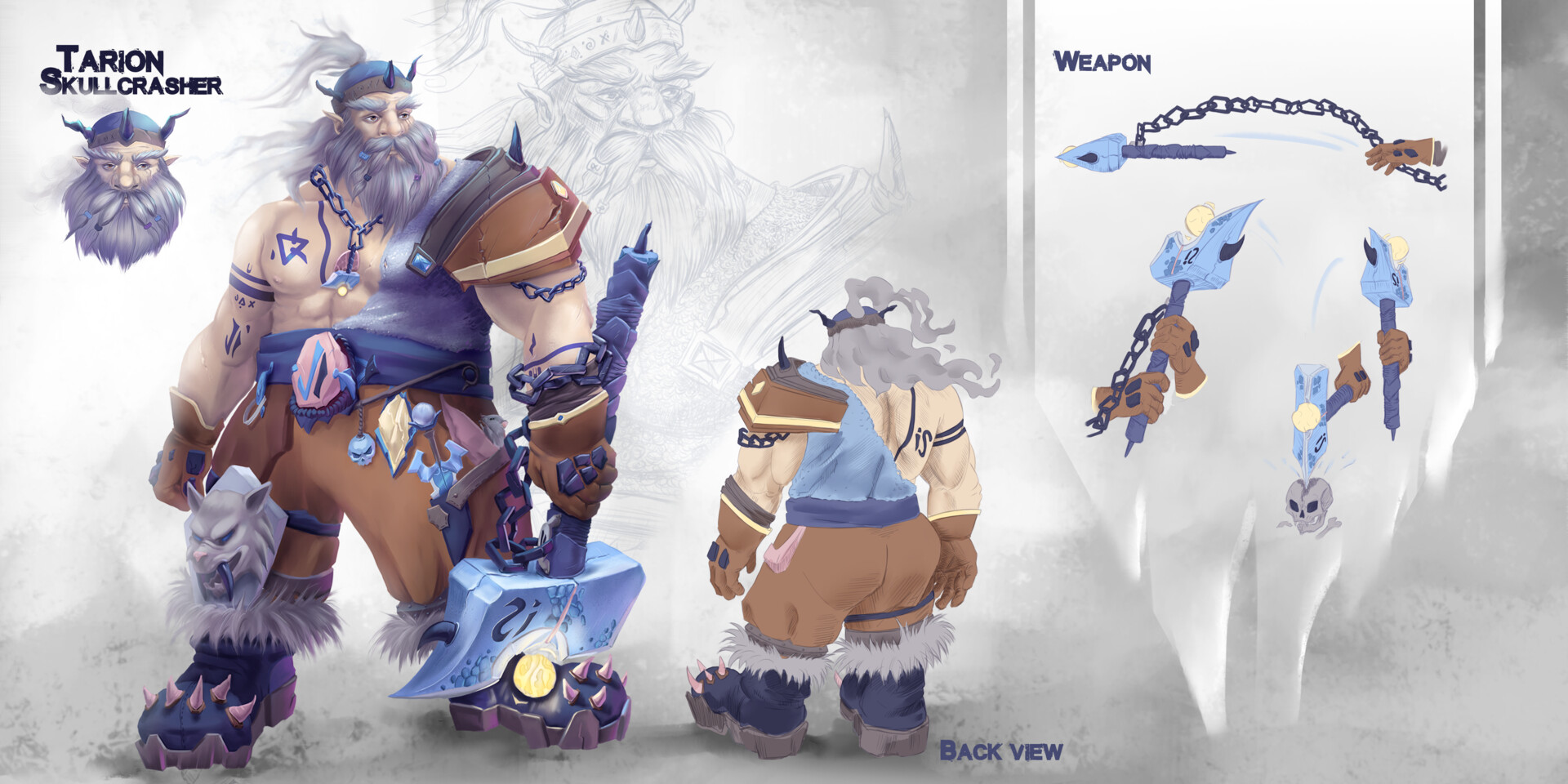 ArtStation - A character concept "Tarion Skullcrasher"