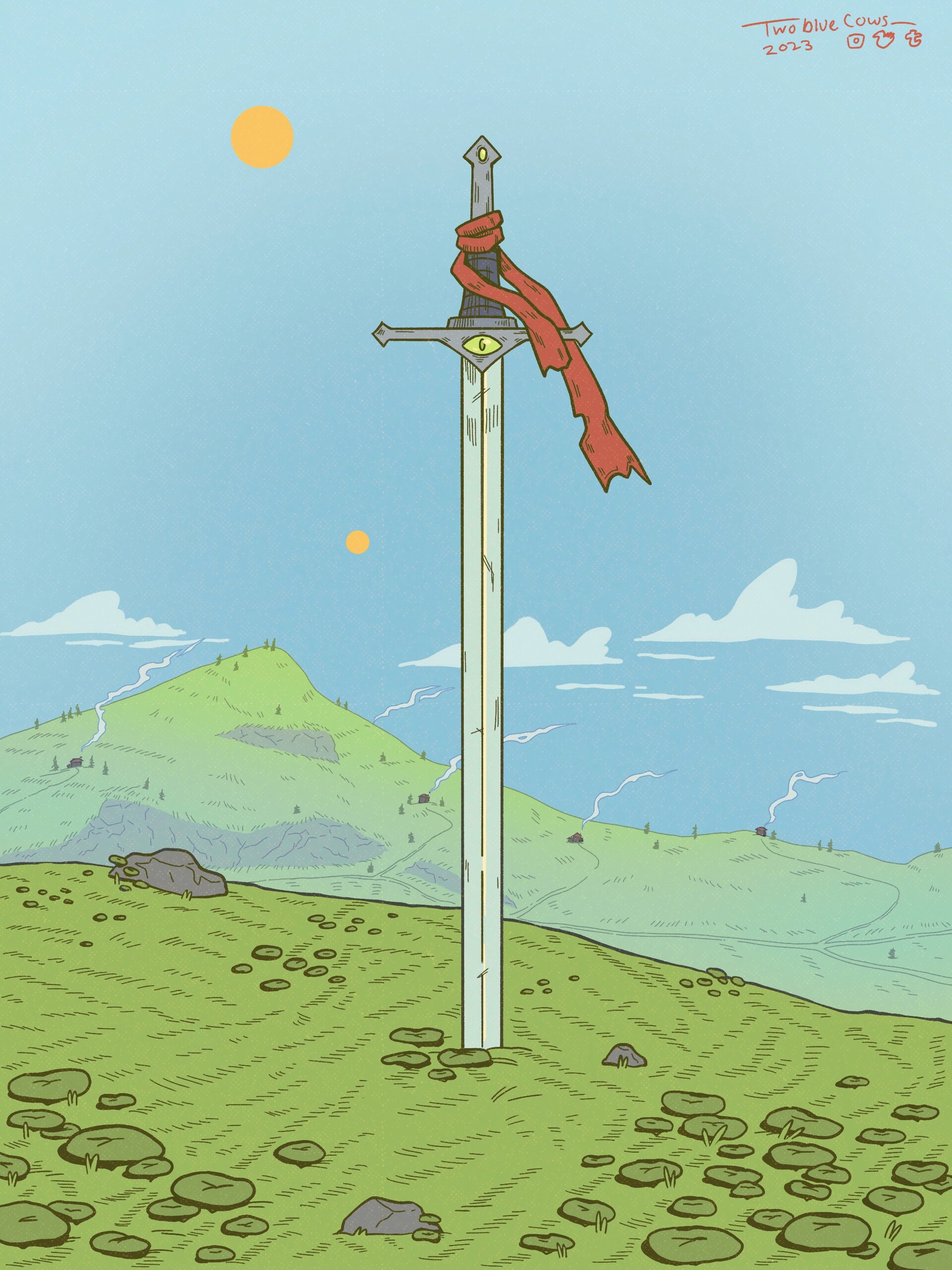 ArtStation - That sword is stuck there