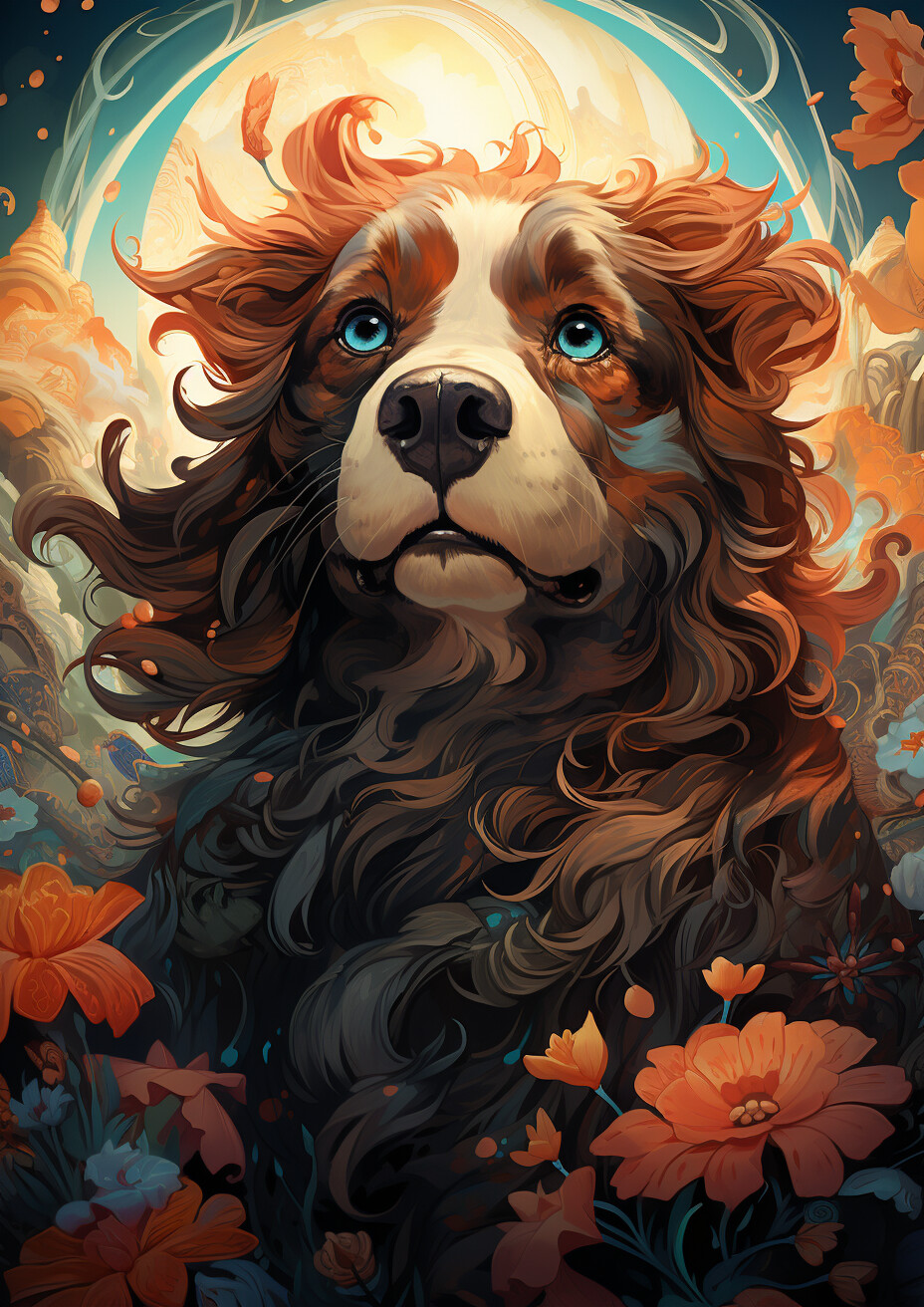 ArtStation - Dog at spring