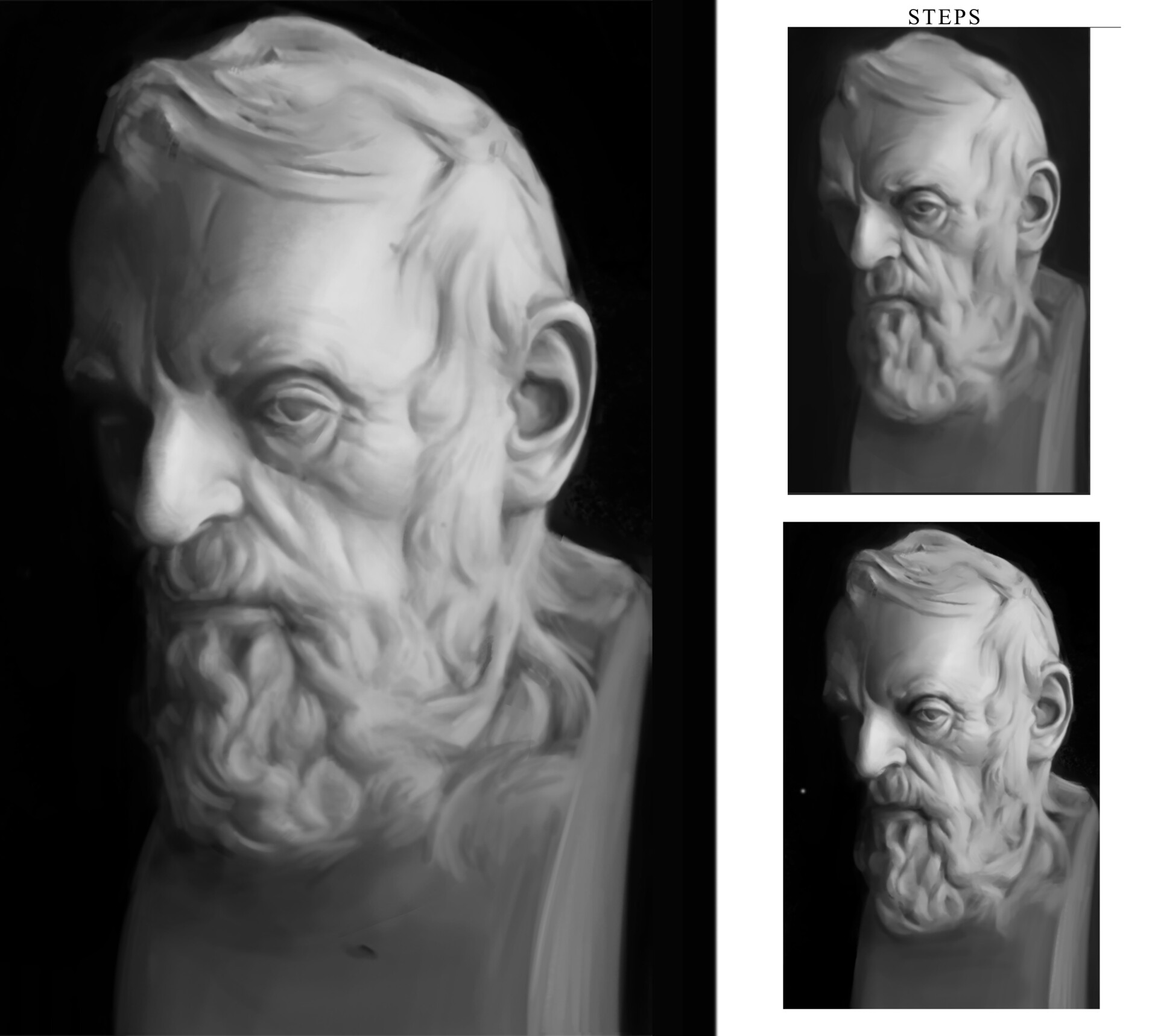 ArtStation - Another plaster cast drawing