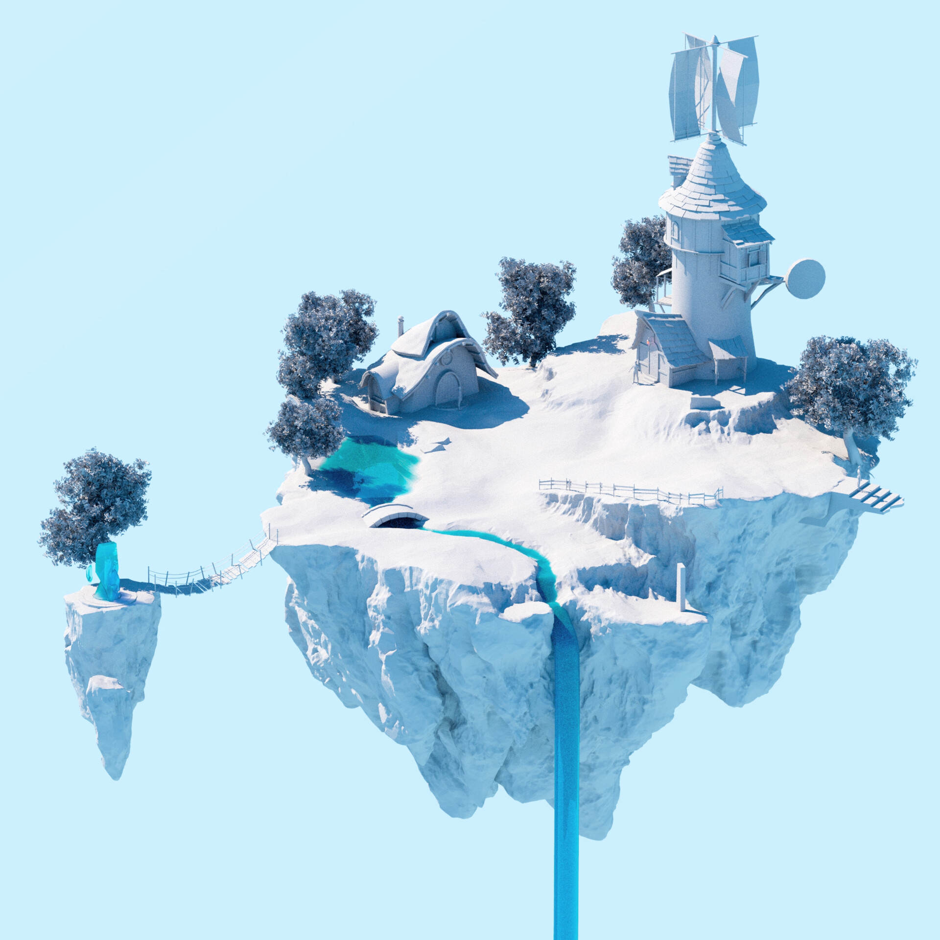 ArtStation - floating island WIP