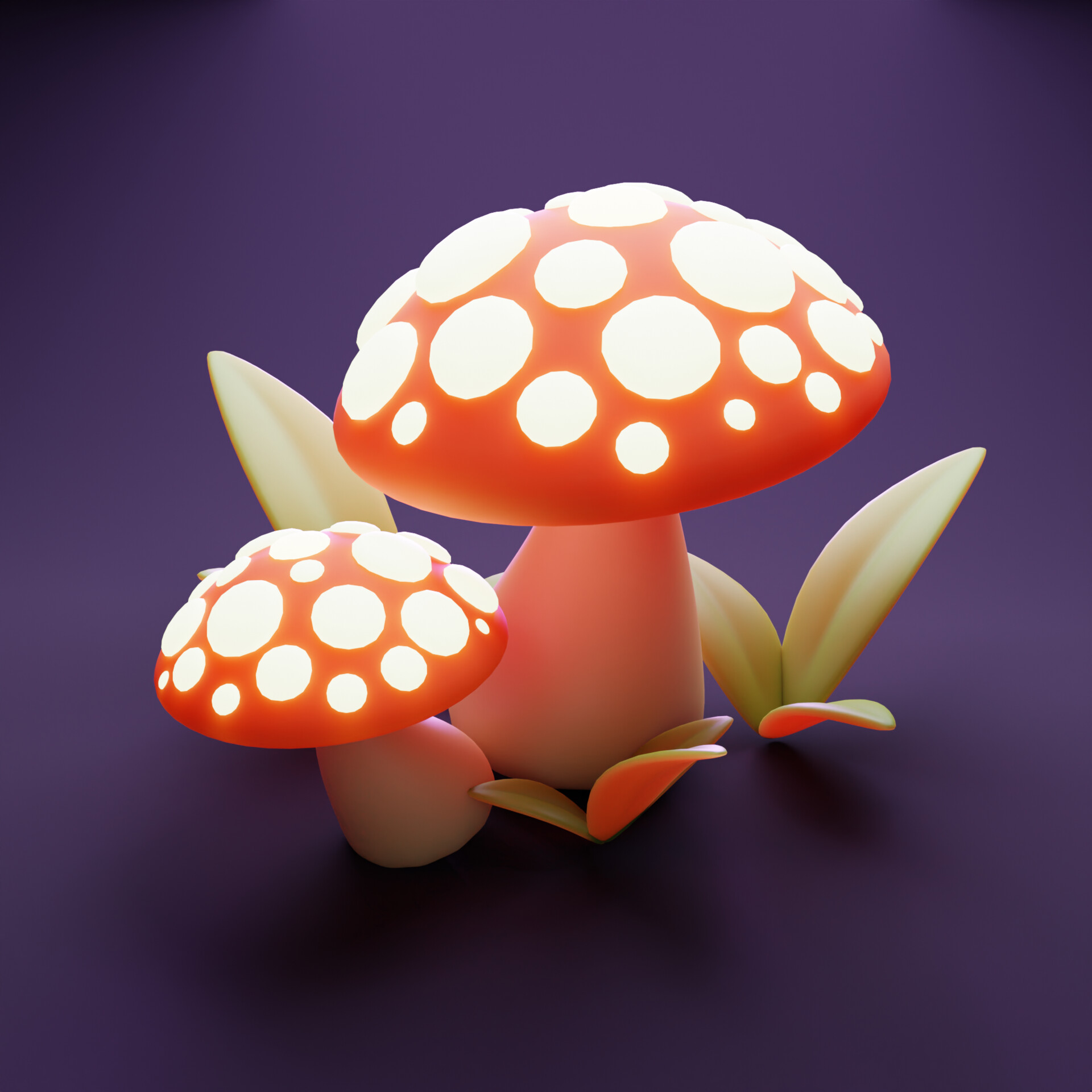 ArtStation - Glowy Mushrooms (Tutorial)