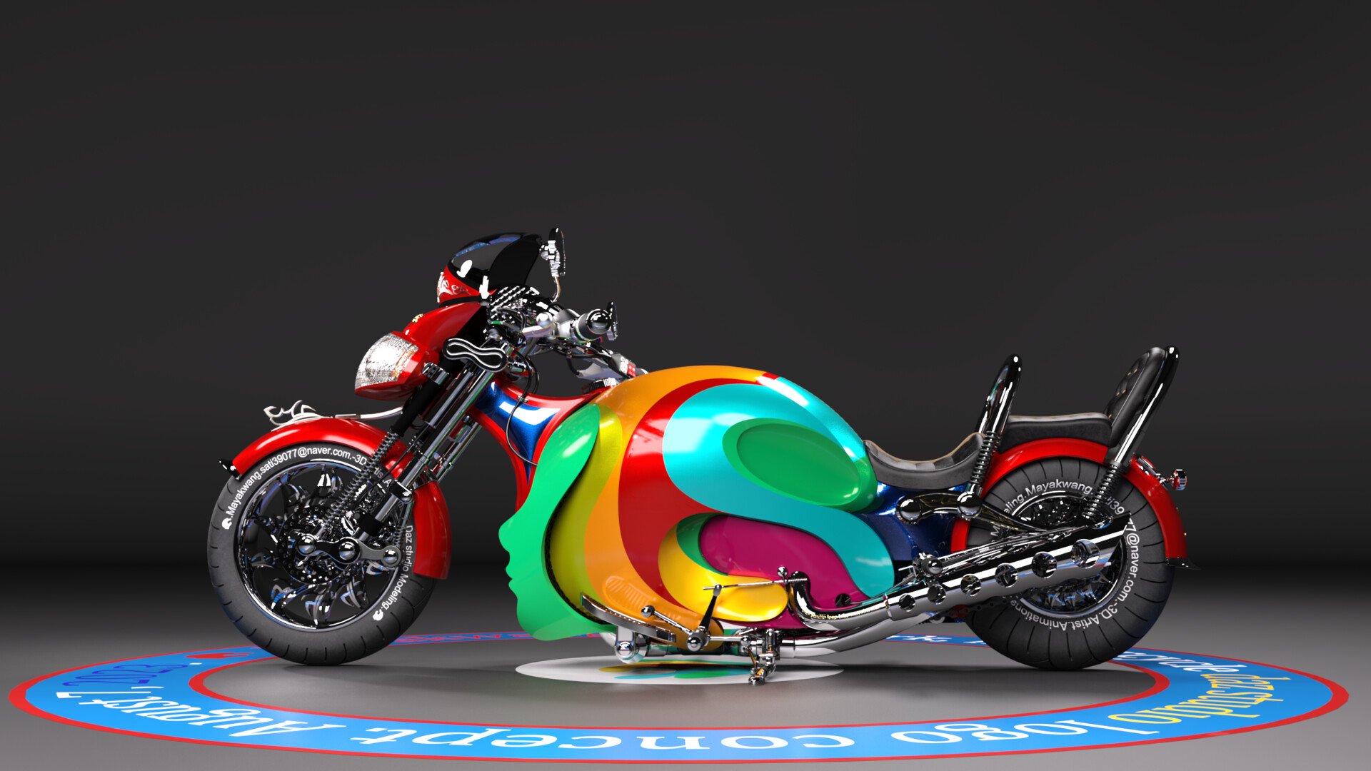 ArtStation - Daz studio & Rhinoceros "Motorcycle" work ,animation