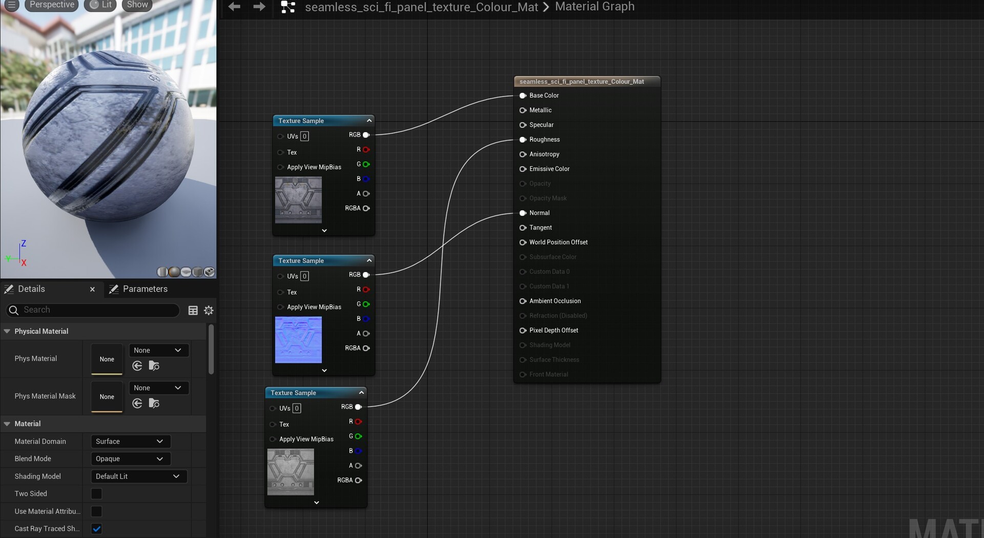 ArtStation - Unreal Engine sci-fi panel texture