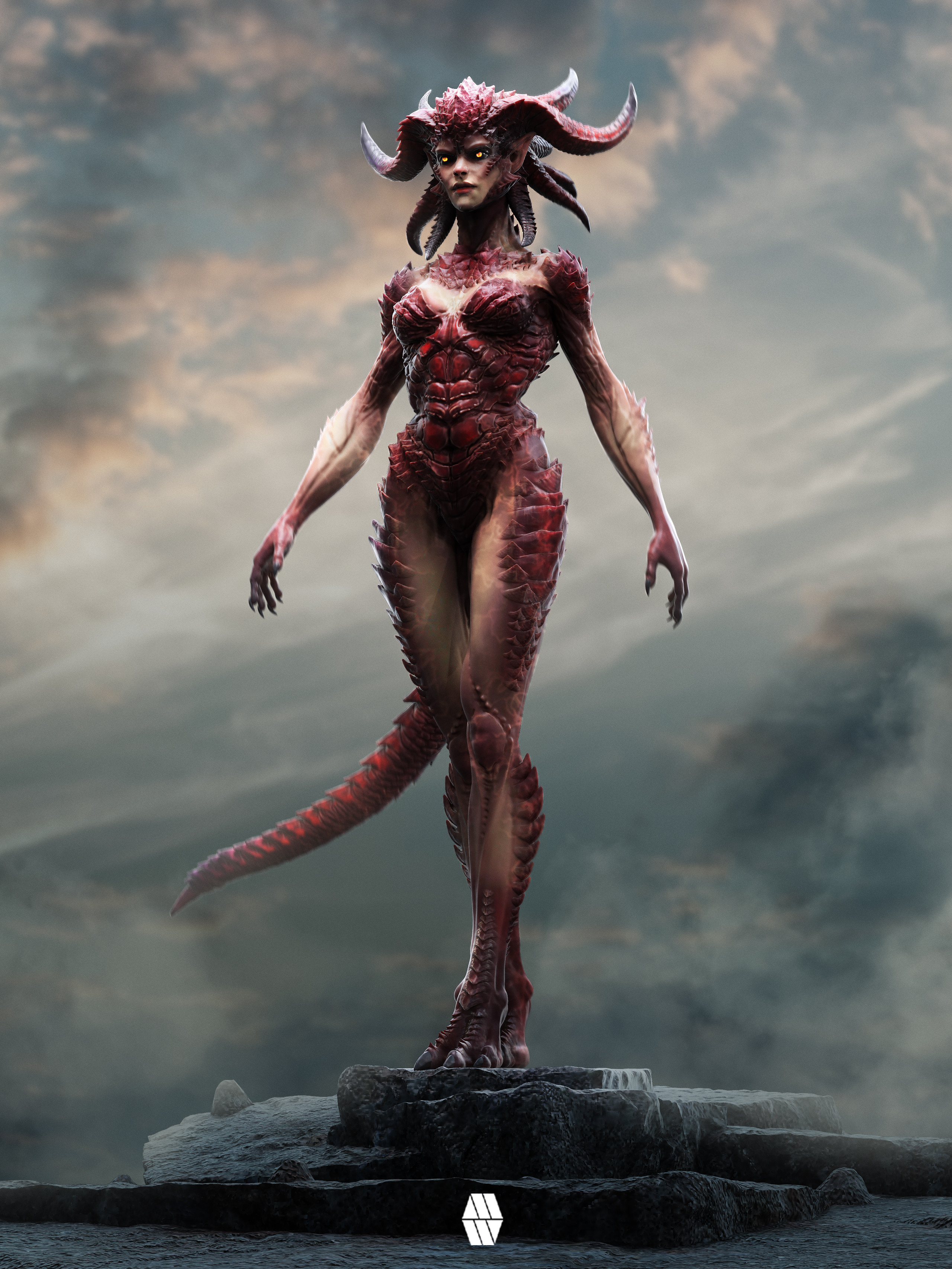 An Enemy Emerges - 'Dragon Princess' Concept by Marcus Whinney : r/ImaginaryMonsterGirls