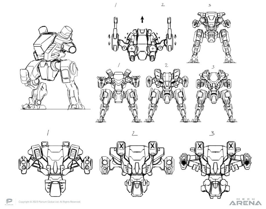 mech arena coloring pages