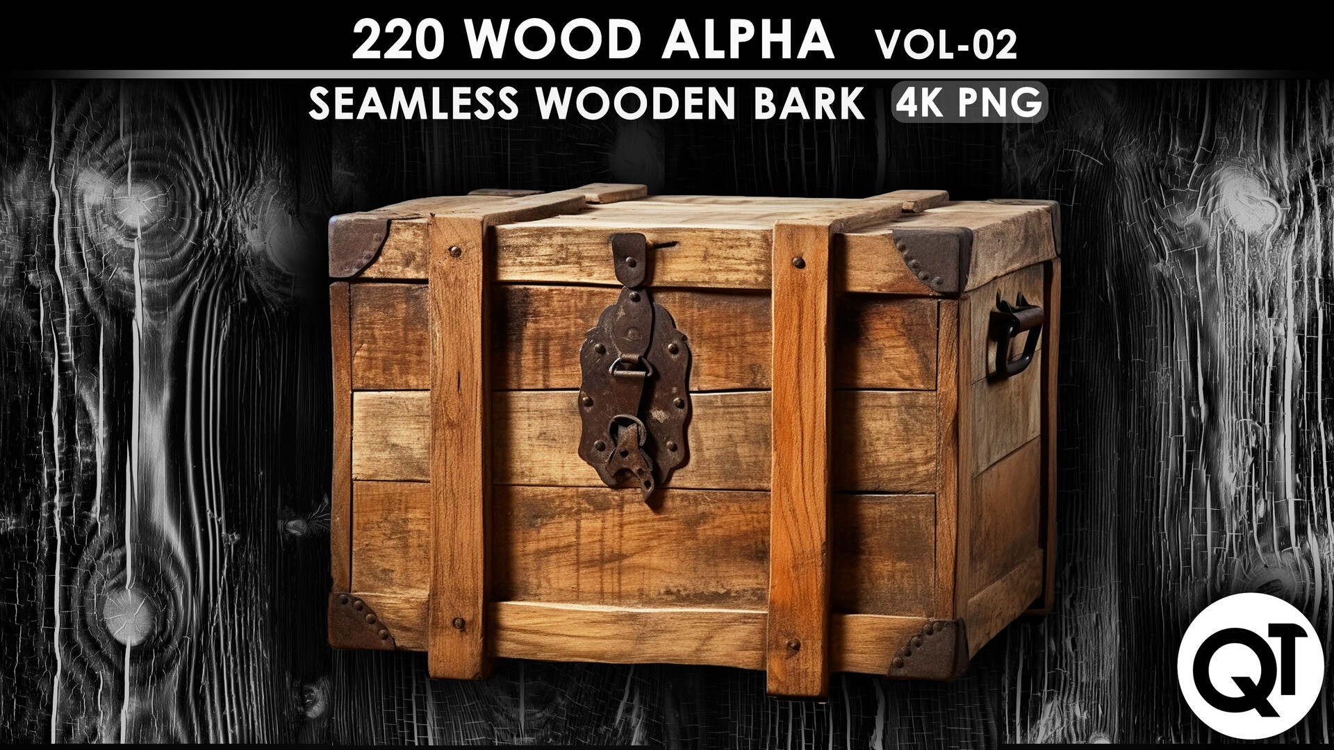 QuickTool Studio - Wood Alpha VOL 02 - 220 Seamless Wooden Bark