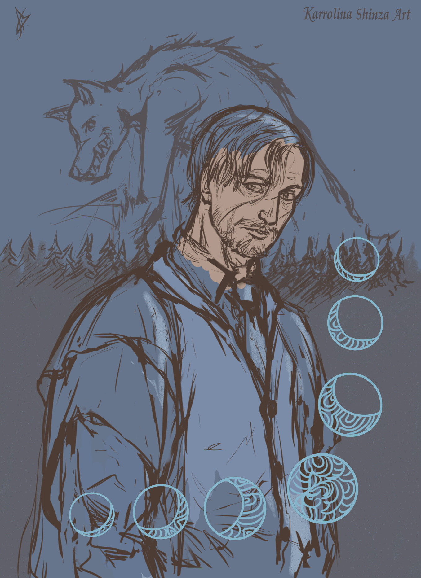 how to draw remus lupin step by step