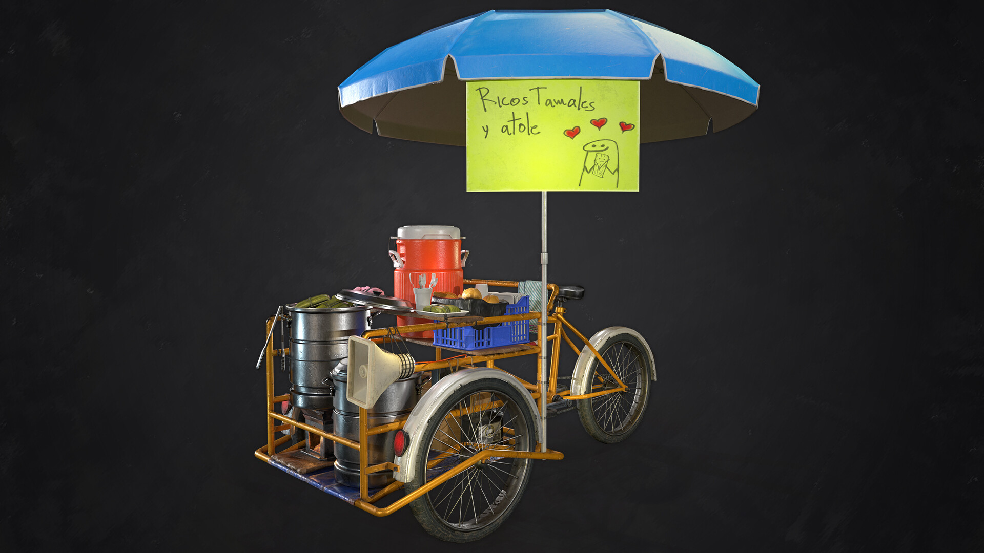 ArtStation - Tamales Bike Game Prop Asset