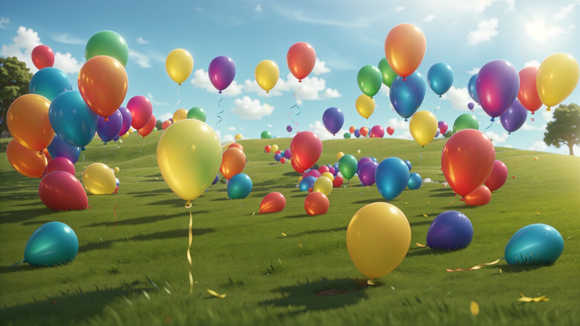 Delia Wright - Colorful Floating Balloons