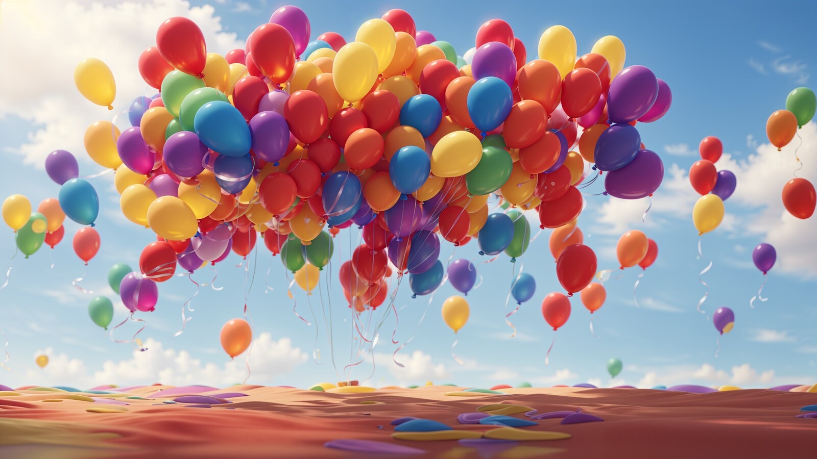 Delia Wright - Colorful Floating Balloons