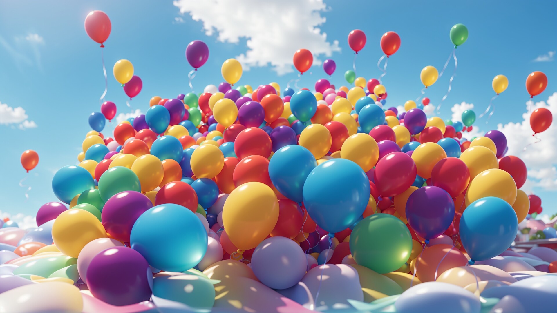 ArtStation - Colorful Floating Balloons