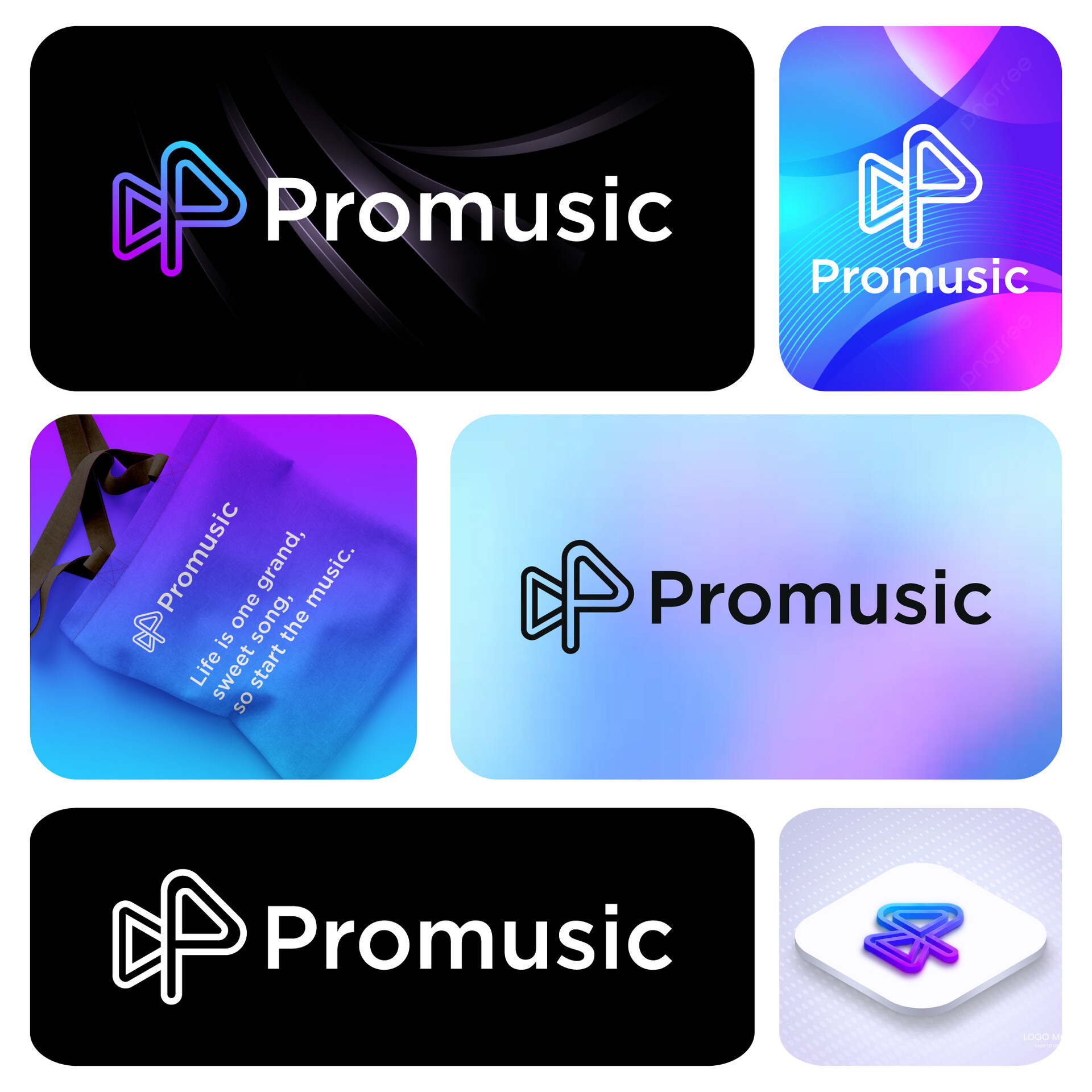 ArtStation - P Letter Music and Play Logo