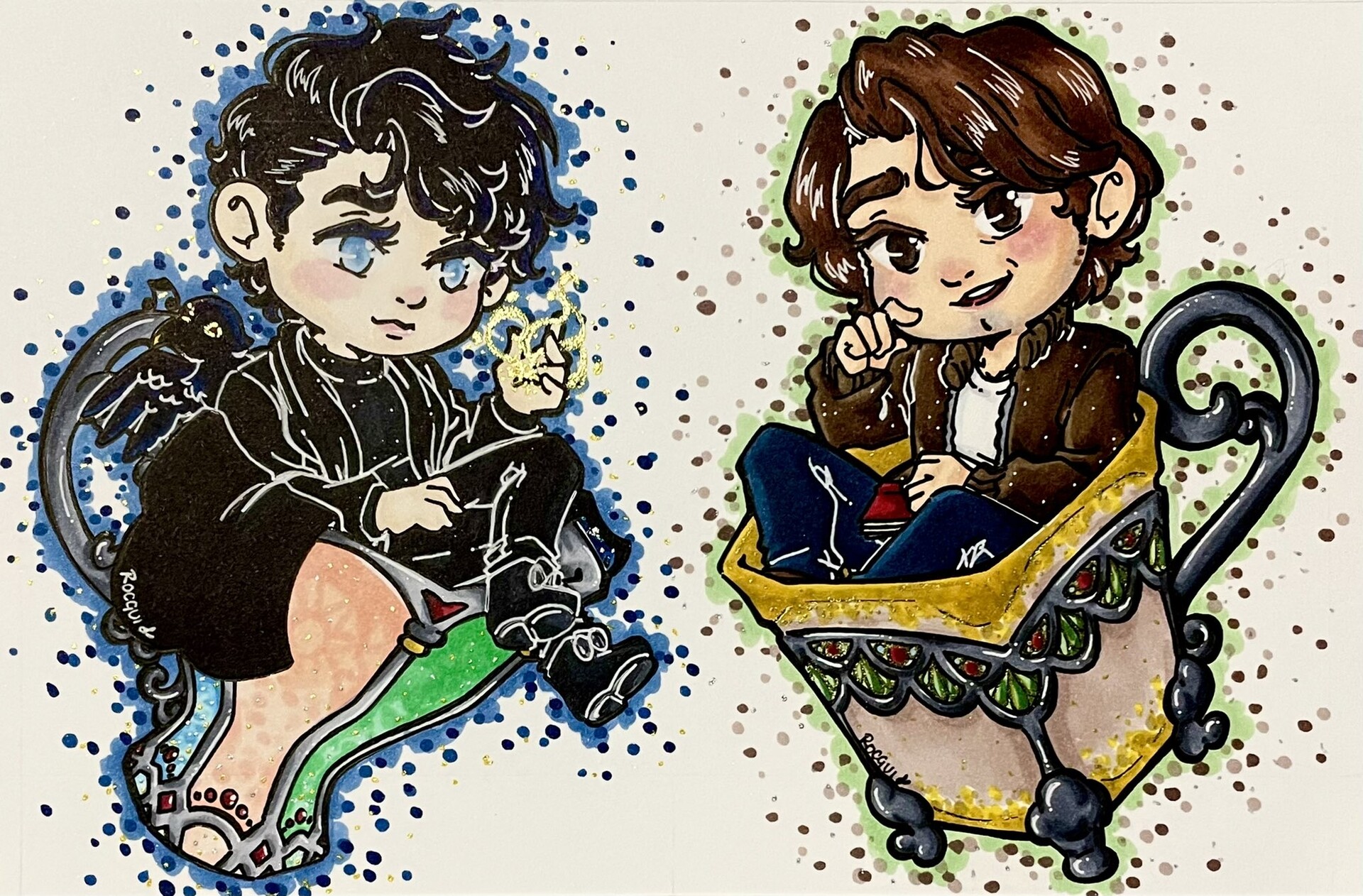Chibi Sherlock Falling