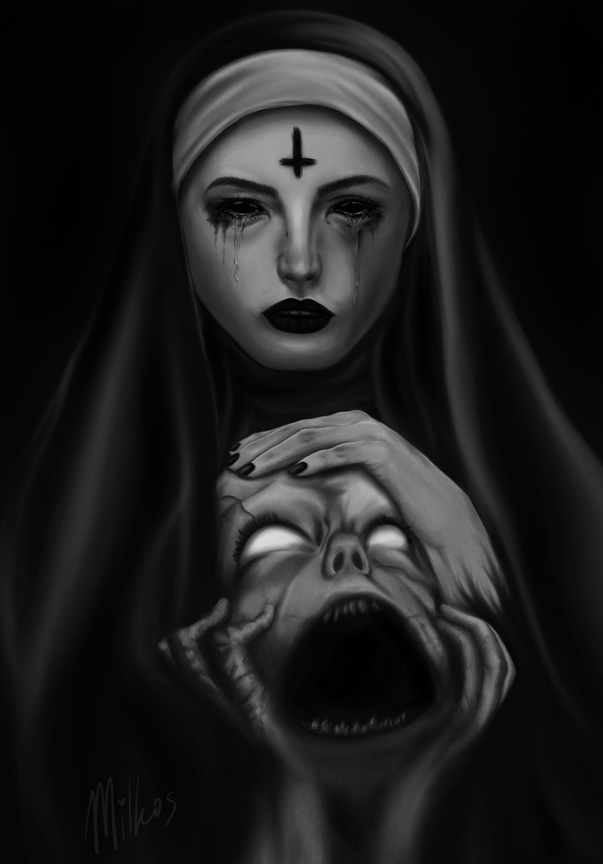 ArtStation - Nun and Demon