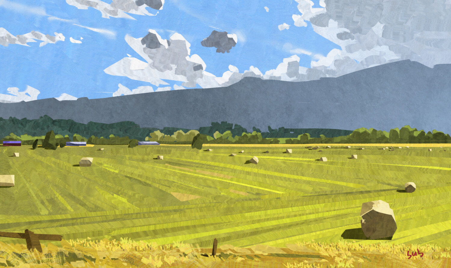 ArtStation - On my way to Banff, Color sketches