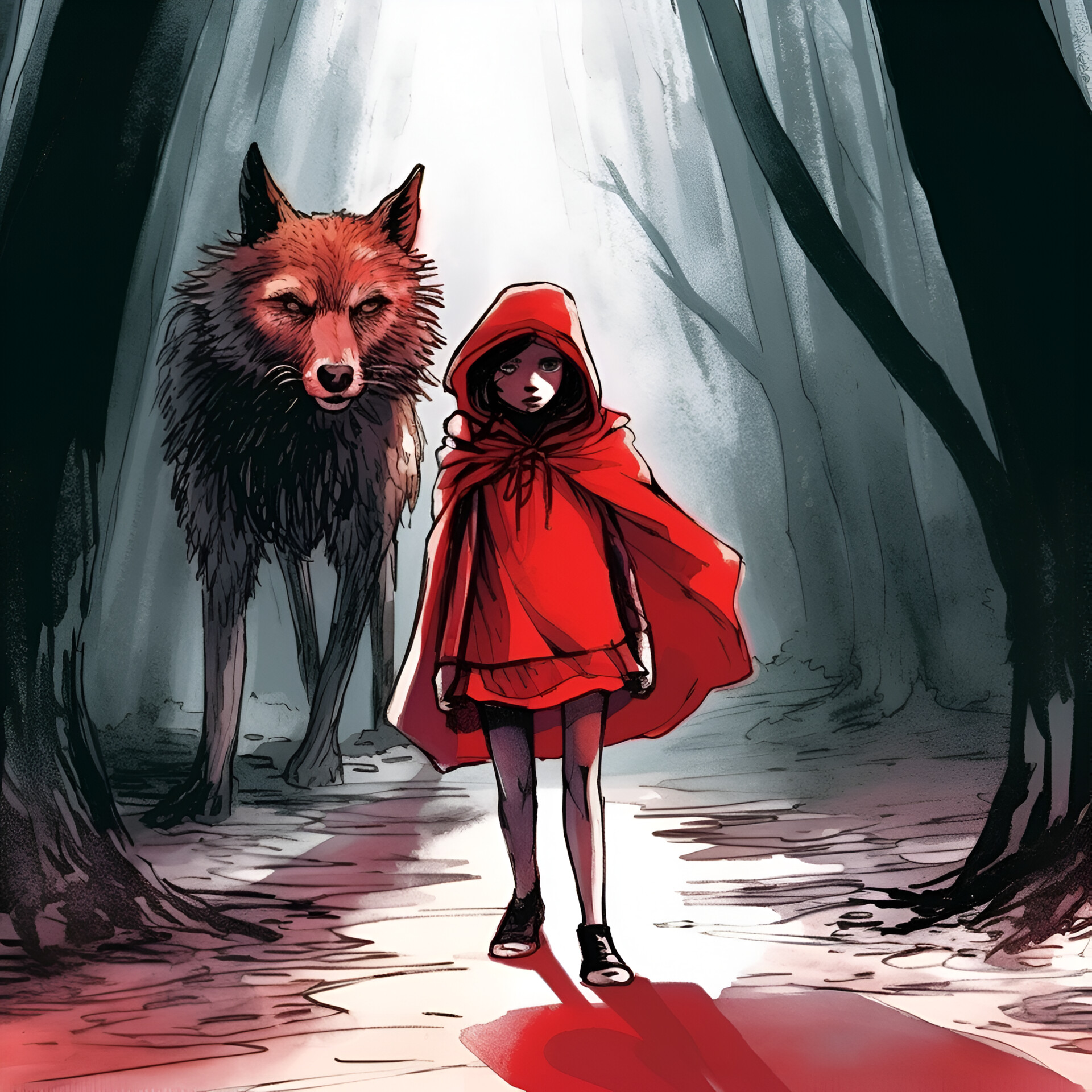 ArtStation - AI Art-Little Red Riding Hood