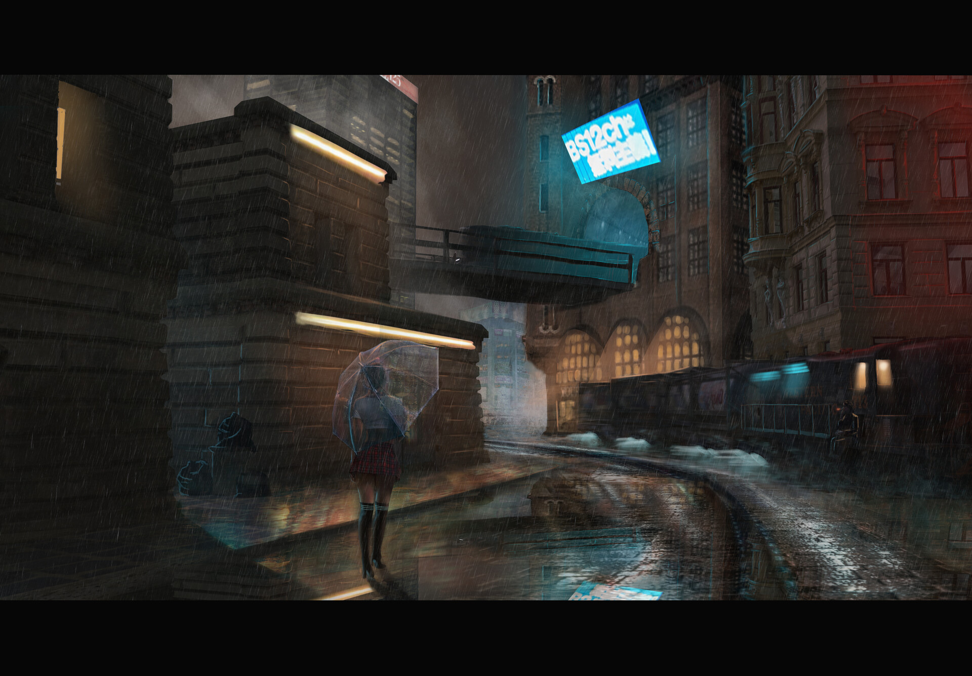 ArtStation - rainy city