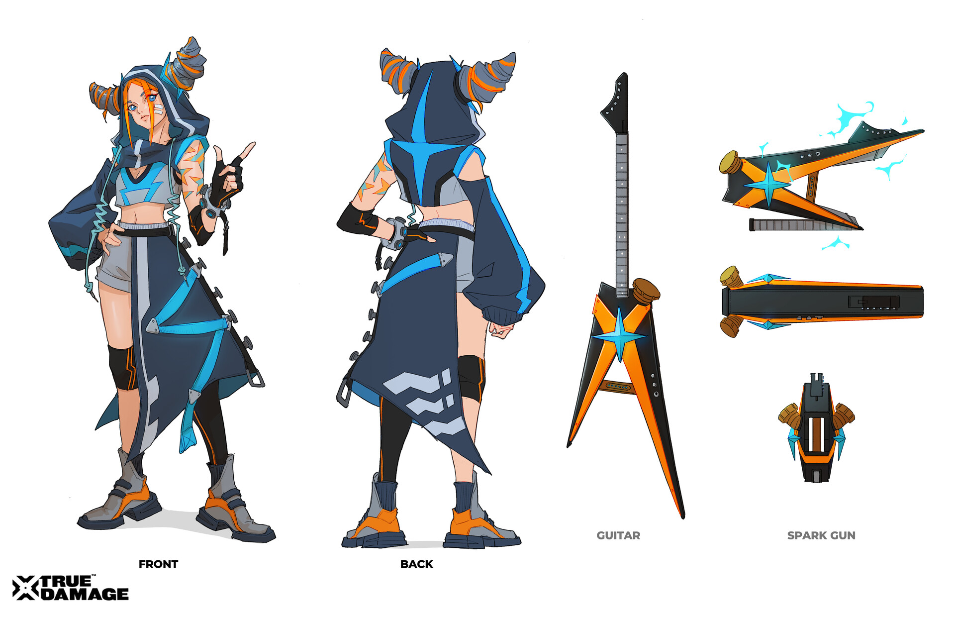 ArtStation - TRUE DAMAGE - Zeri skin design fanart