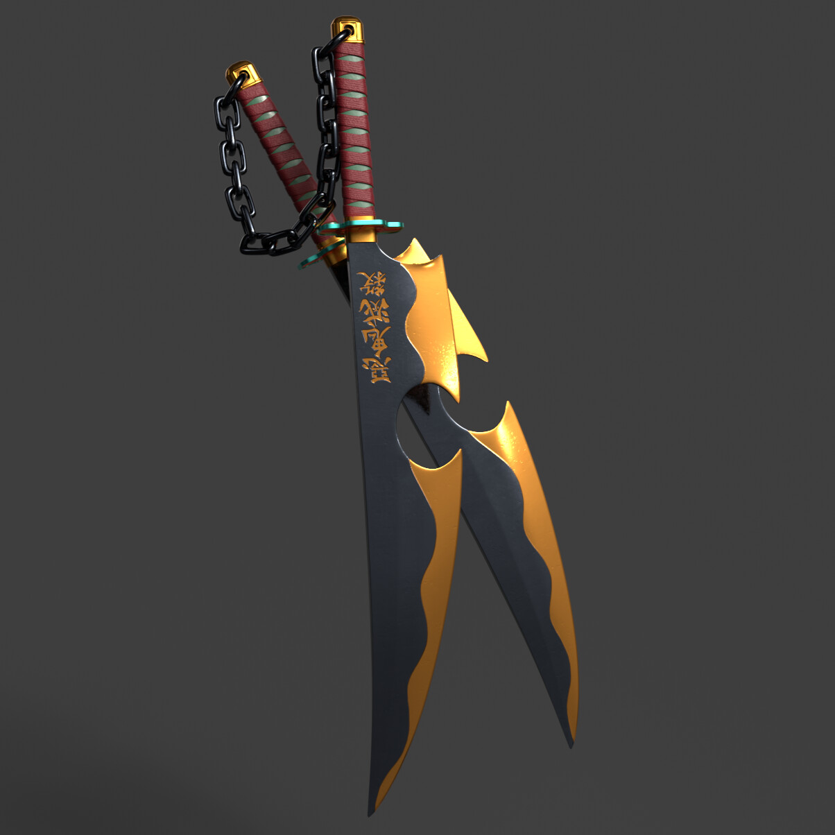 ArtStation - Practice Model Uzui Tengen's Swords