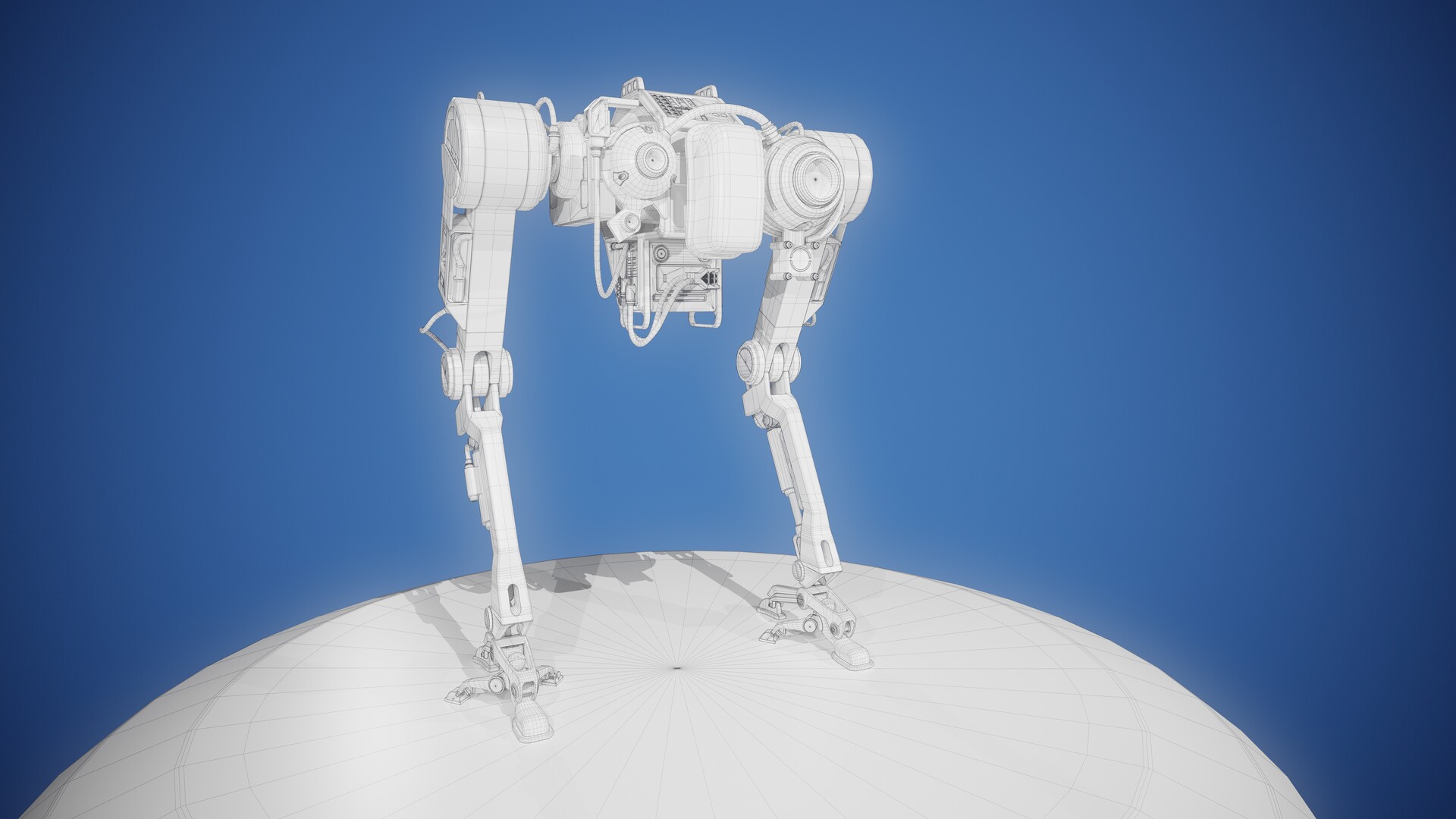 Dhruv Pachariya - Futuristic Engineering: 3D Sci-Fi Two-Leg Robot