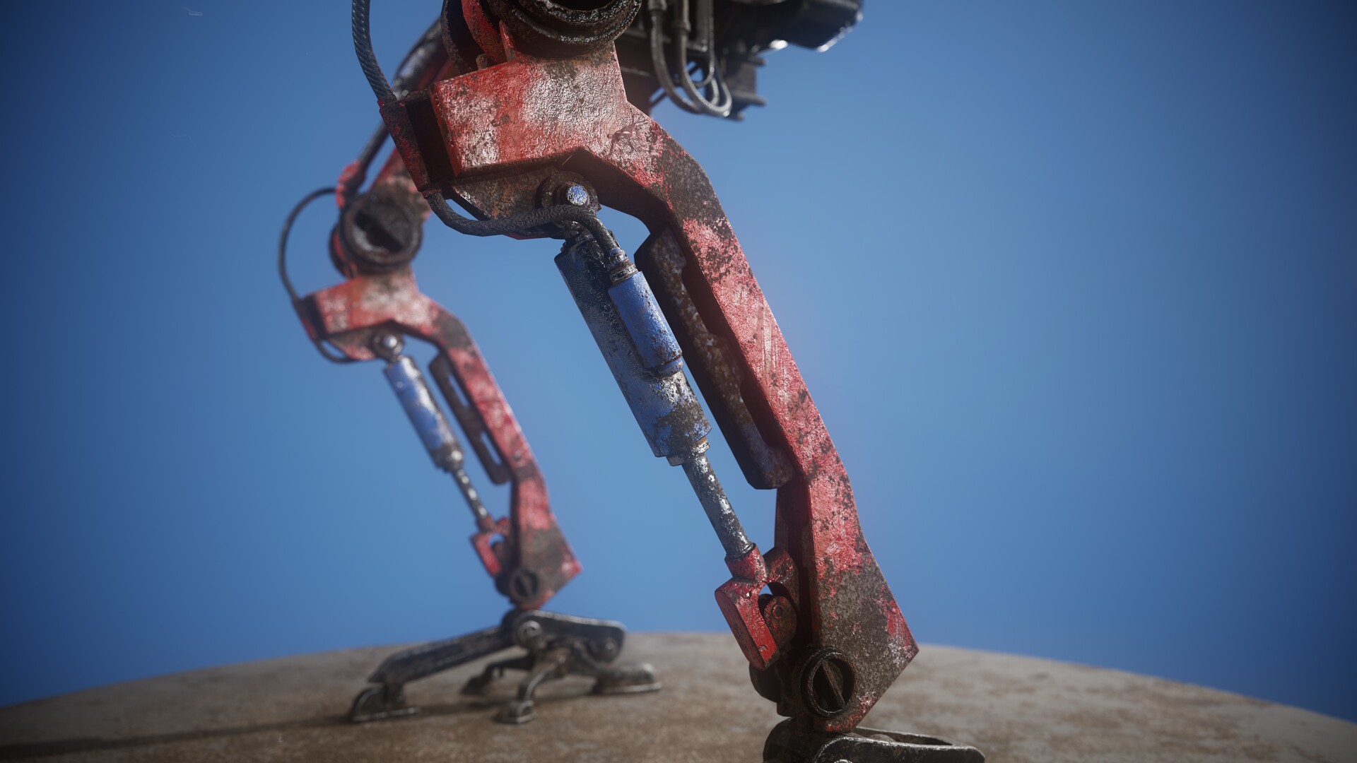 Dhruv Pachariya - Futuristic Engineering: 3D Sci-Fi Two-Leg Robot