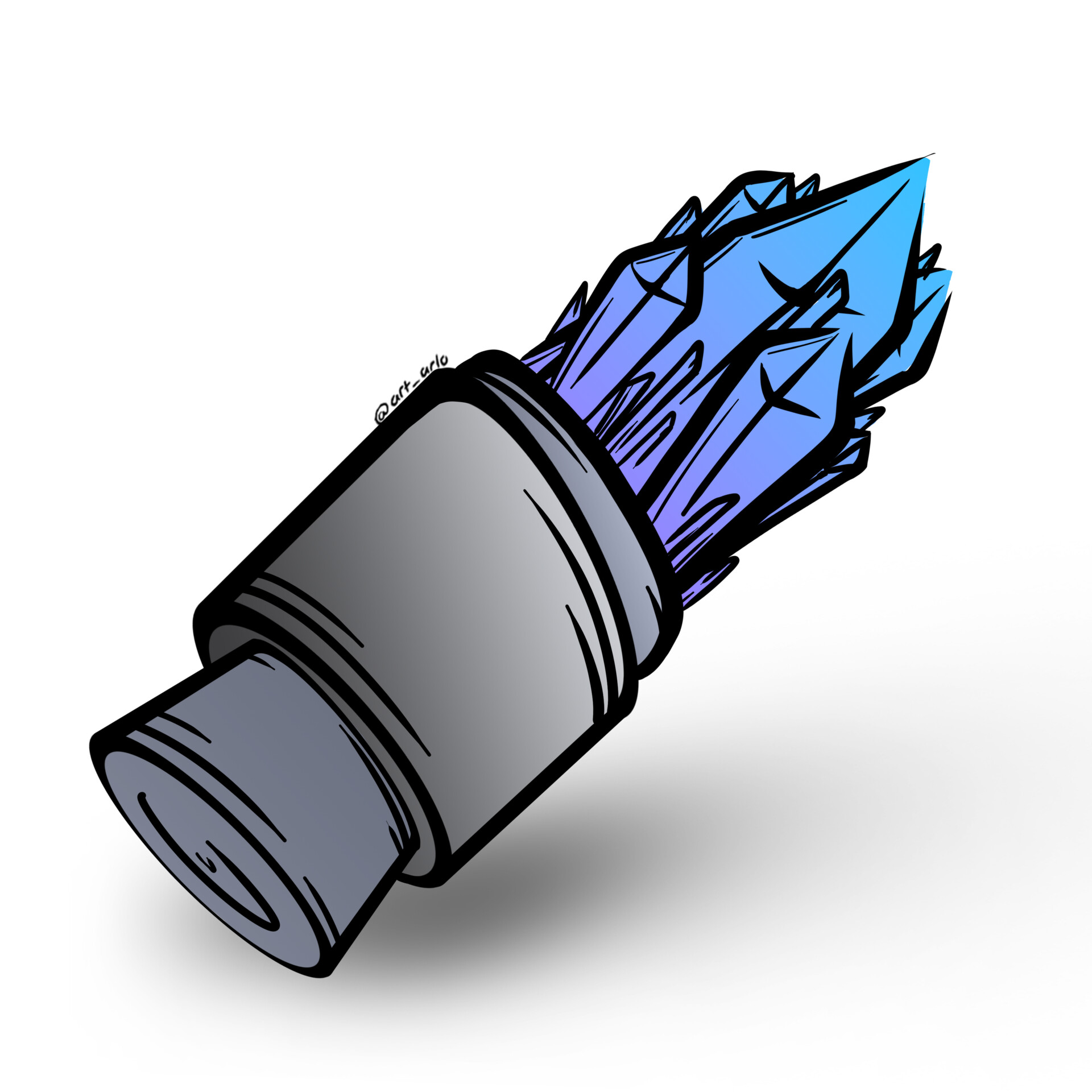 Arlo Freeth - Daily Doodle #90 - "Crystal Bullet"