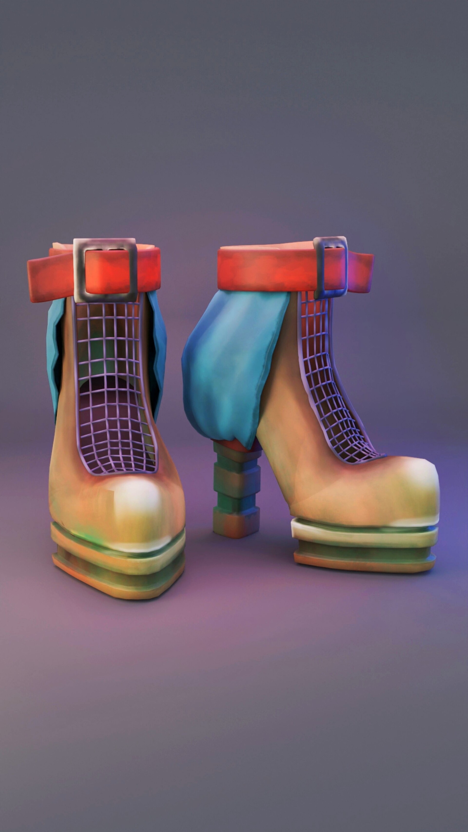 ArtStation - stilized court shoes