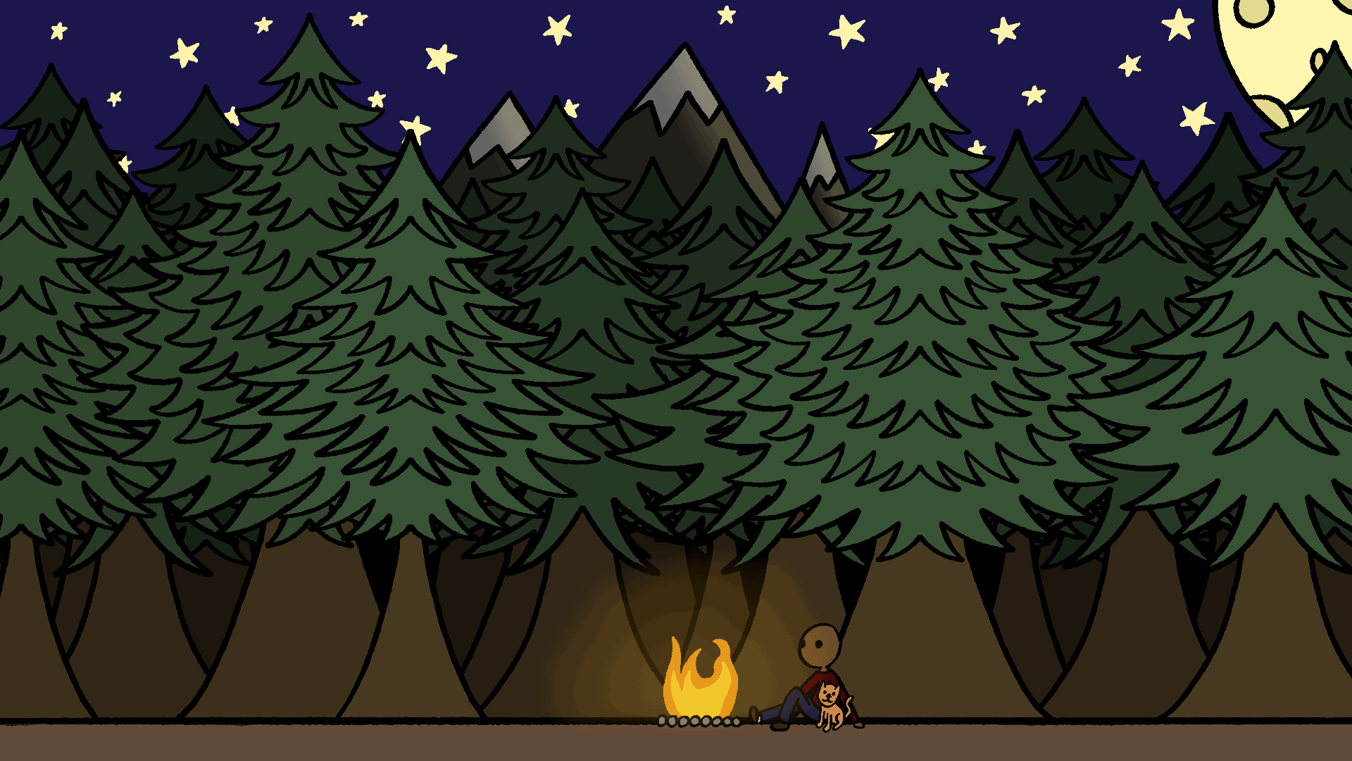 campfire 2d animation