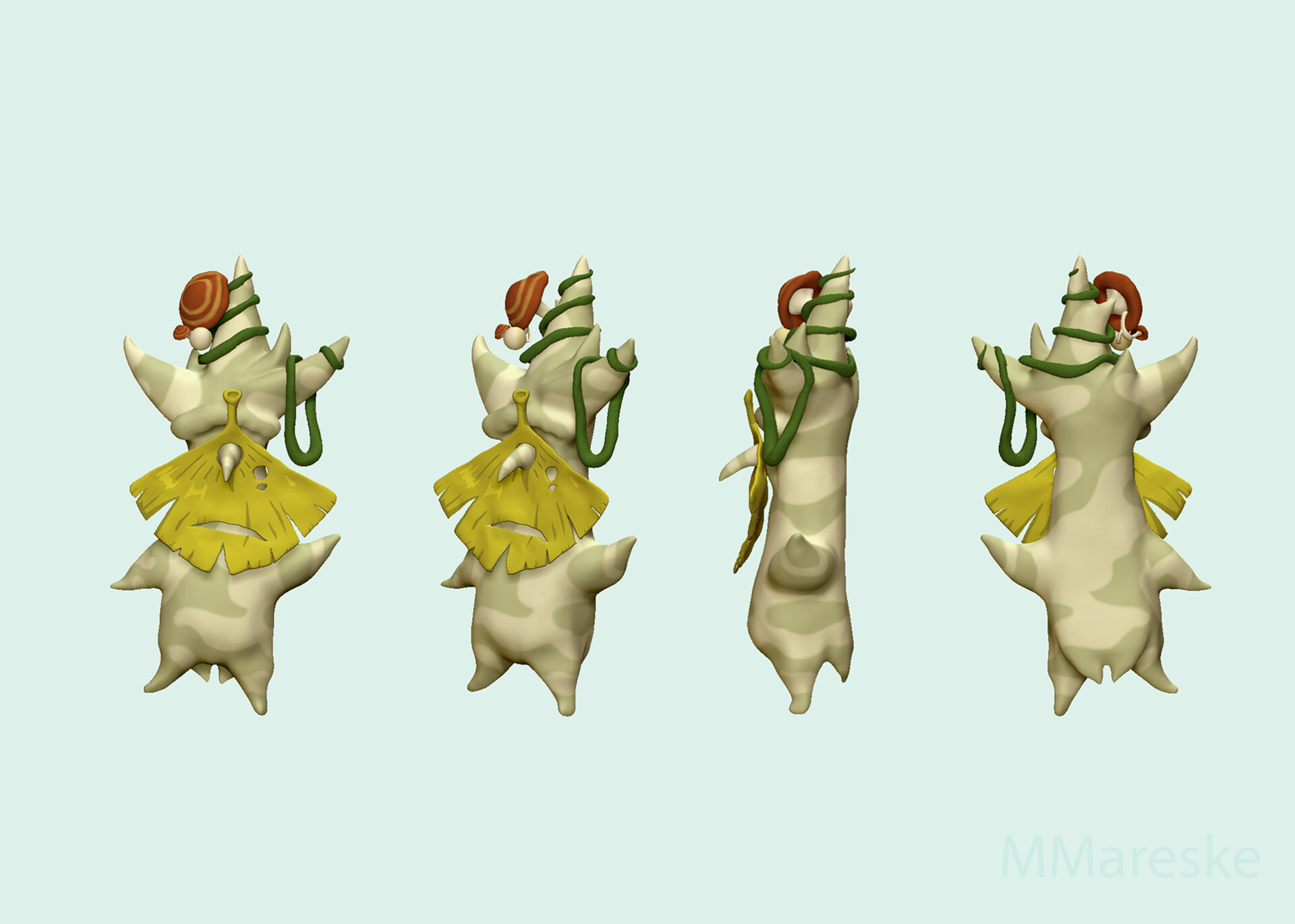 ArtStation - 3D Model Chief Korok from Legend of Zelda: Character Sheet