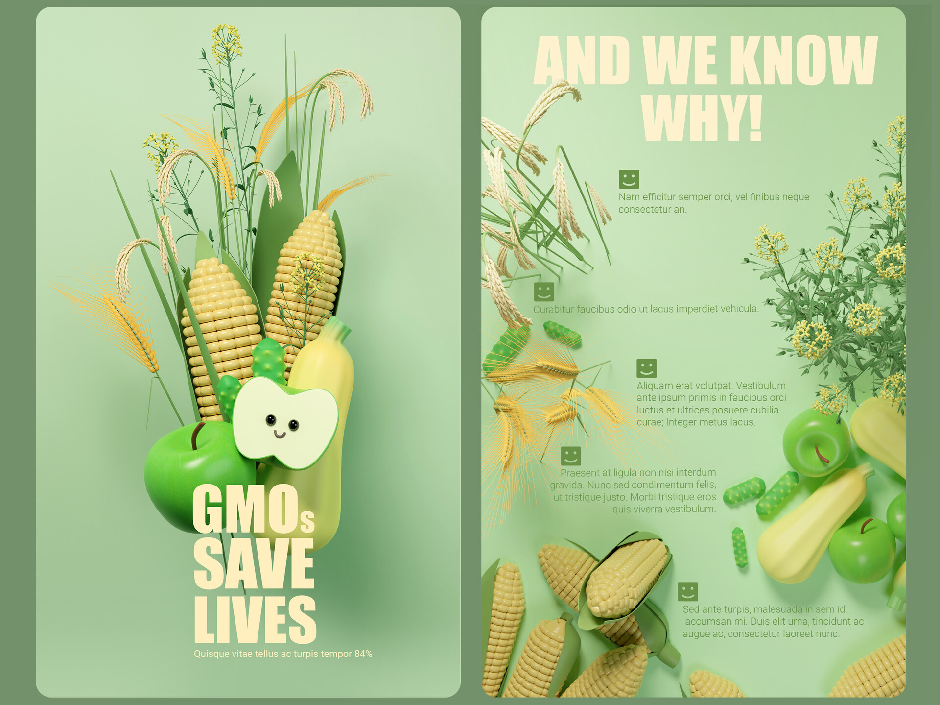Maria Meinhardt Art - GMOs Save Lives, 3D Illustration