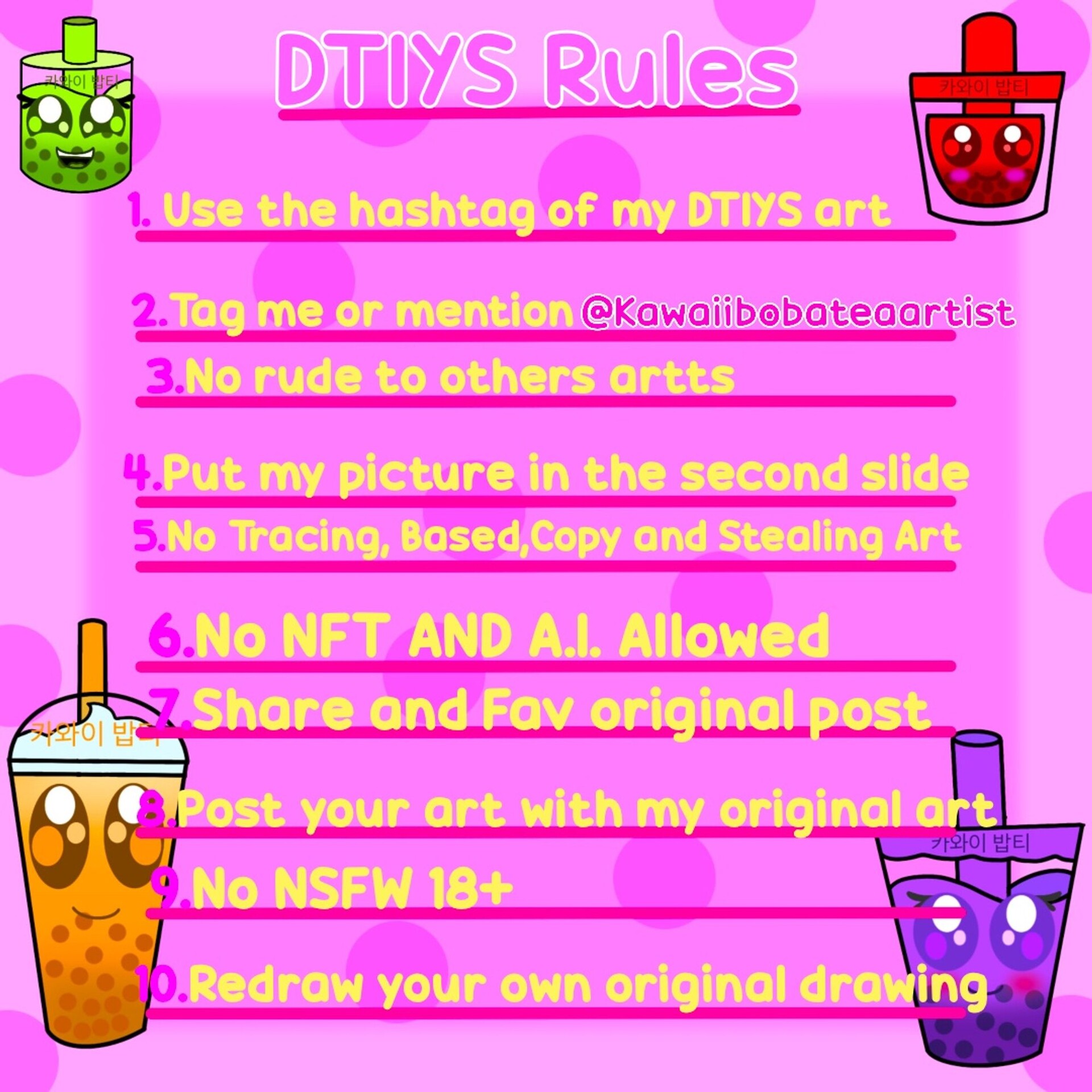 ArtStation - My Kawaii DTIYS Rules