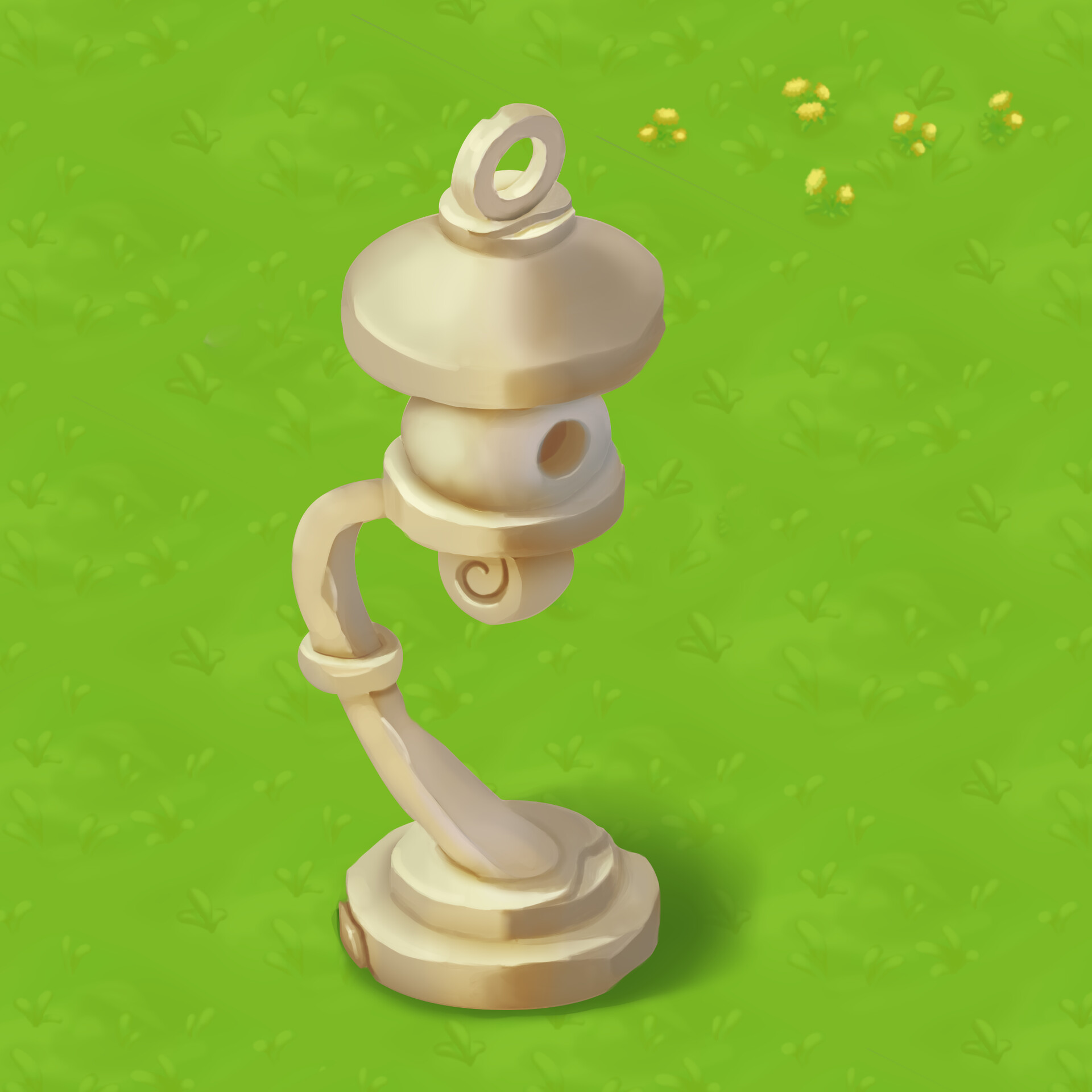 ArtStation - Isometric japanese toro lantern 3