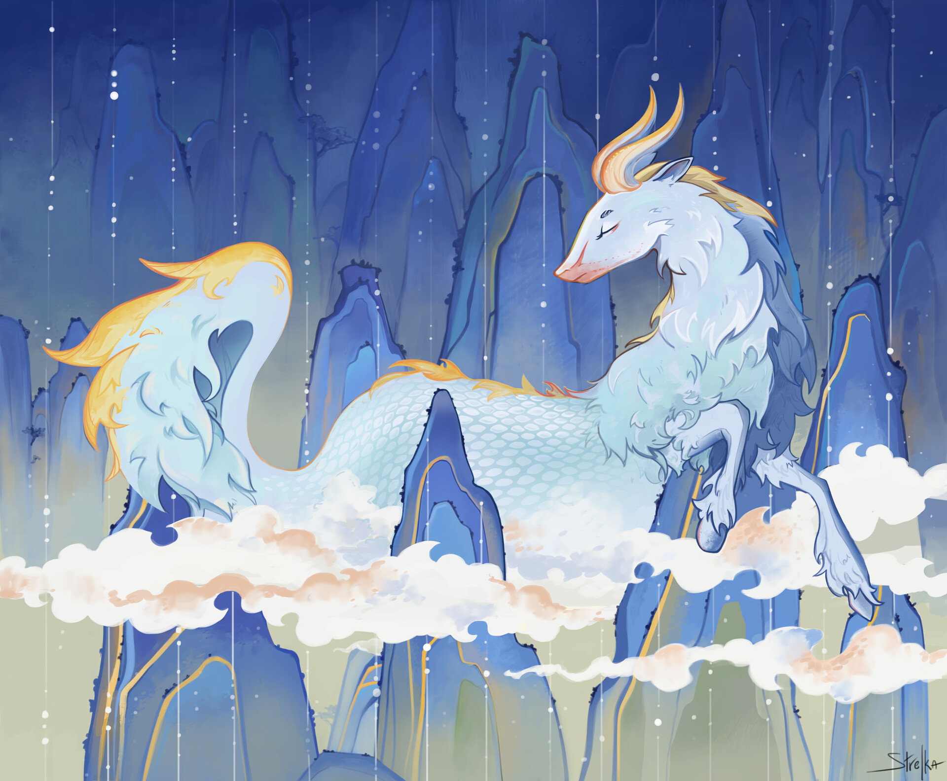 ArtStation - Qilin. Chinese mythical creature.
