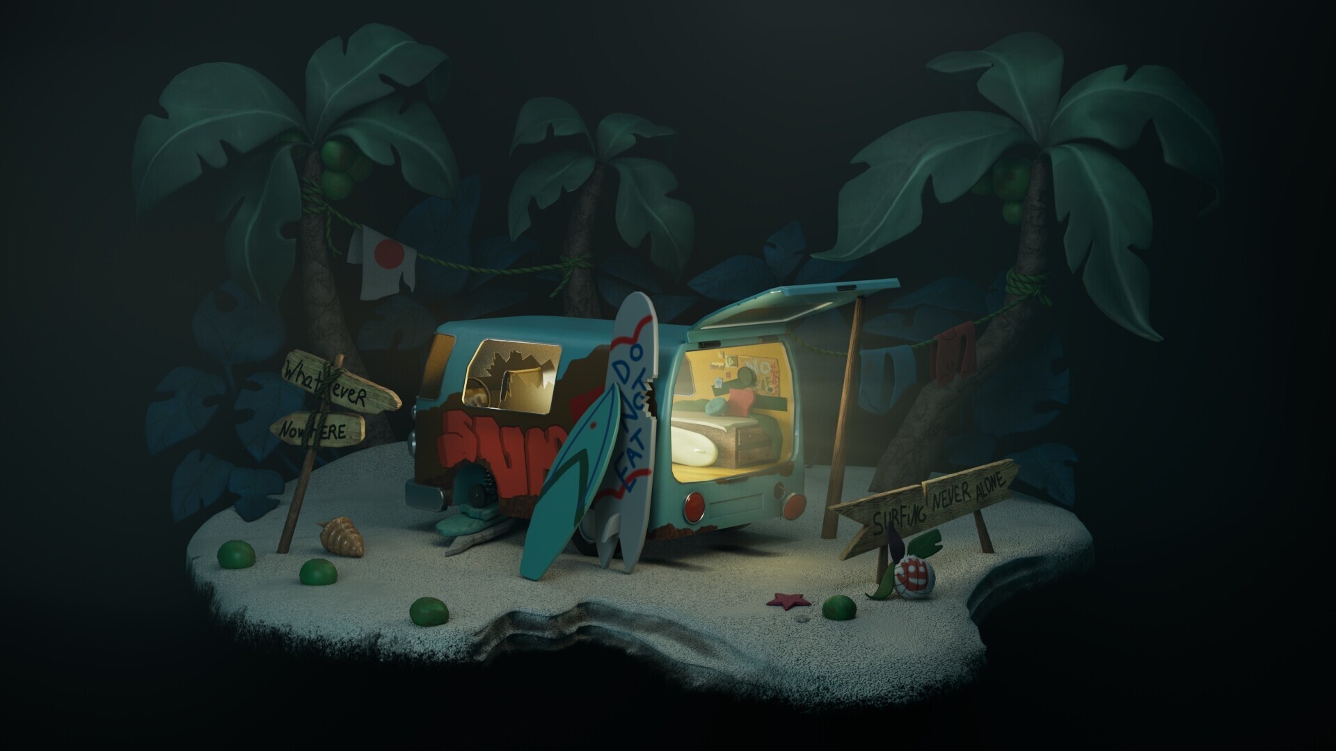 Professor - Game and Animation - Surf Cast Away 3D Recreation - Evan Becker