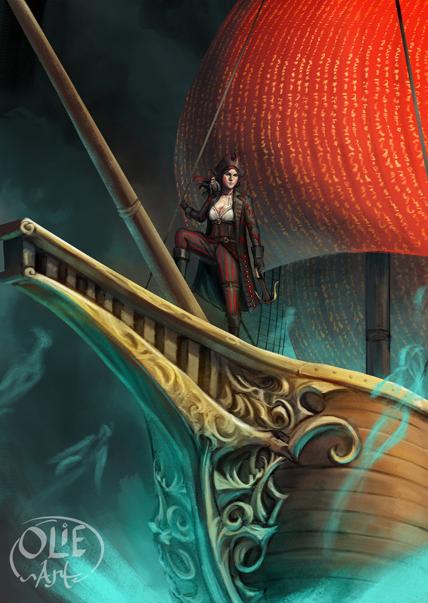 ArtStation - Shaen Tasil aboard her ship