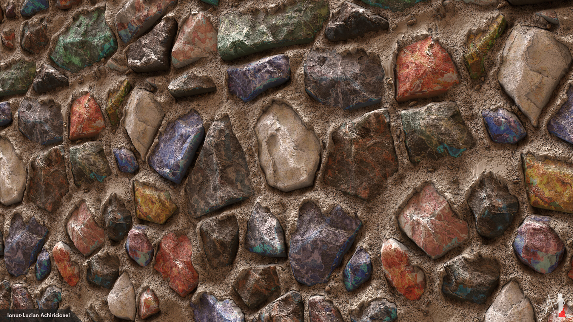 ArtStation - Priestly Precious Stones Wall