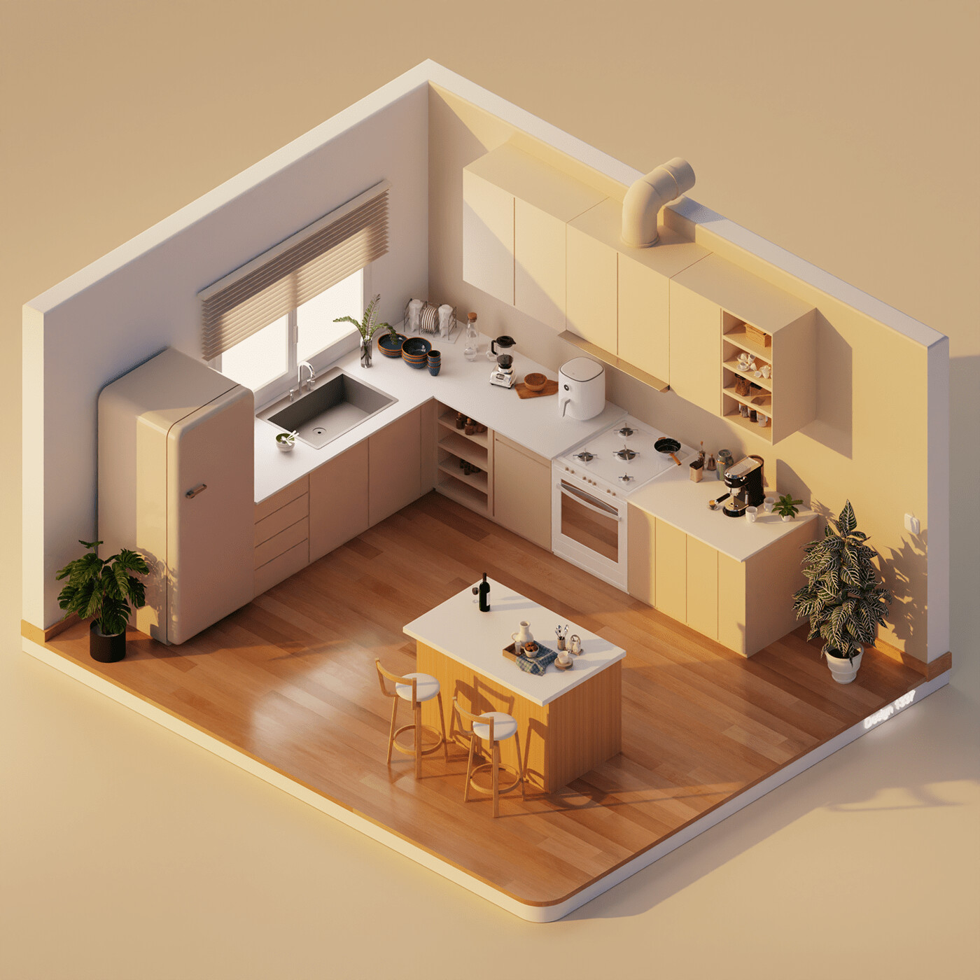 ArtStation - Isometric Kitchen
