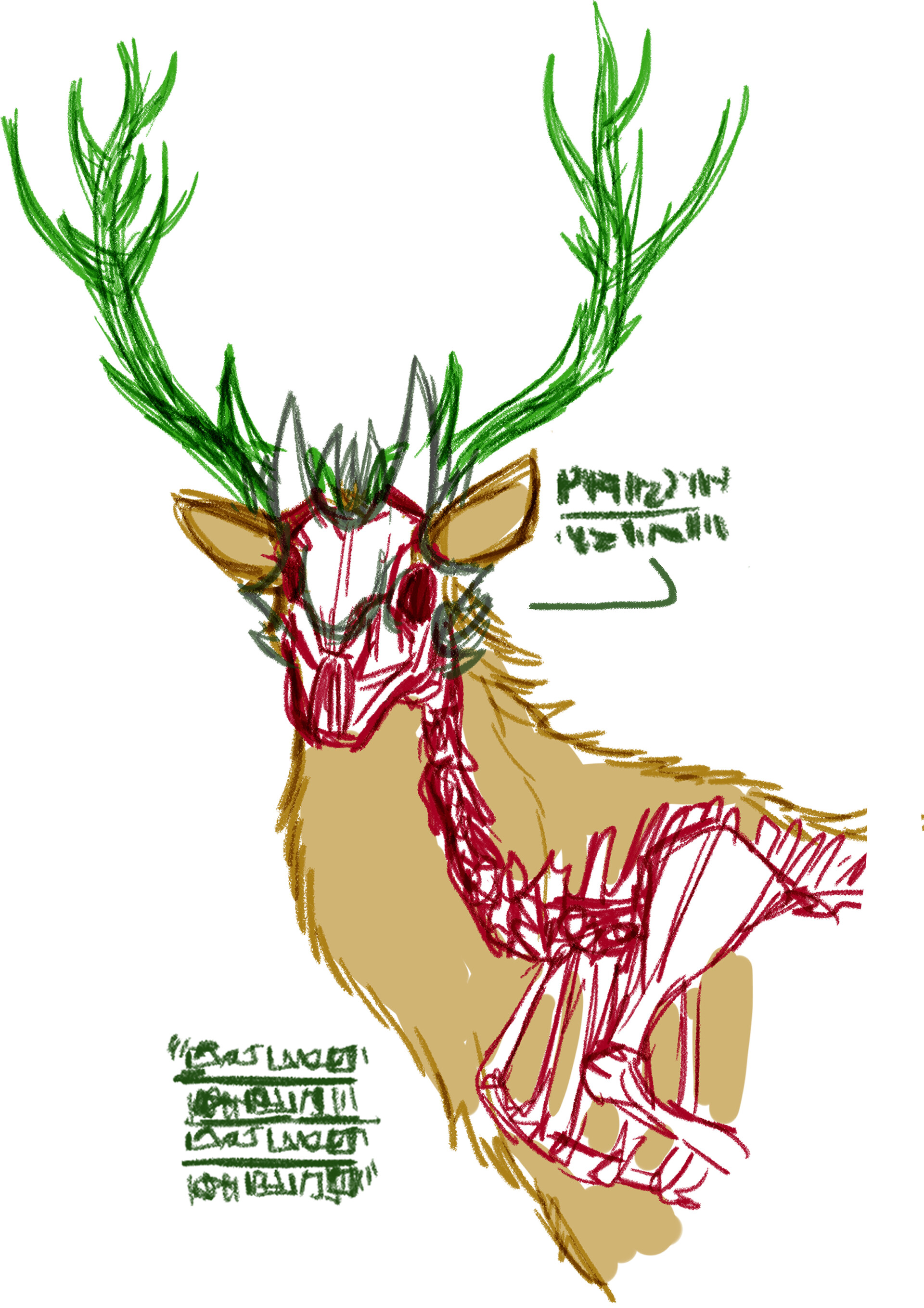 fantasy deer drawing
