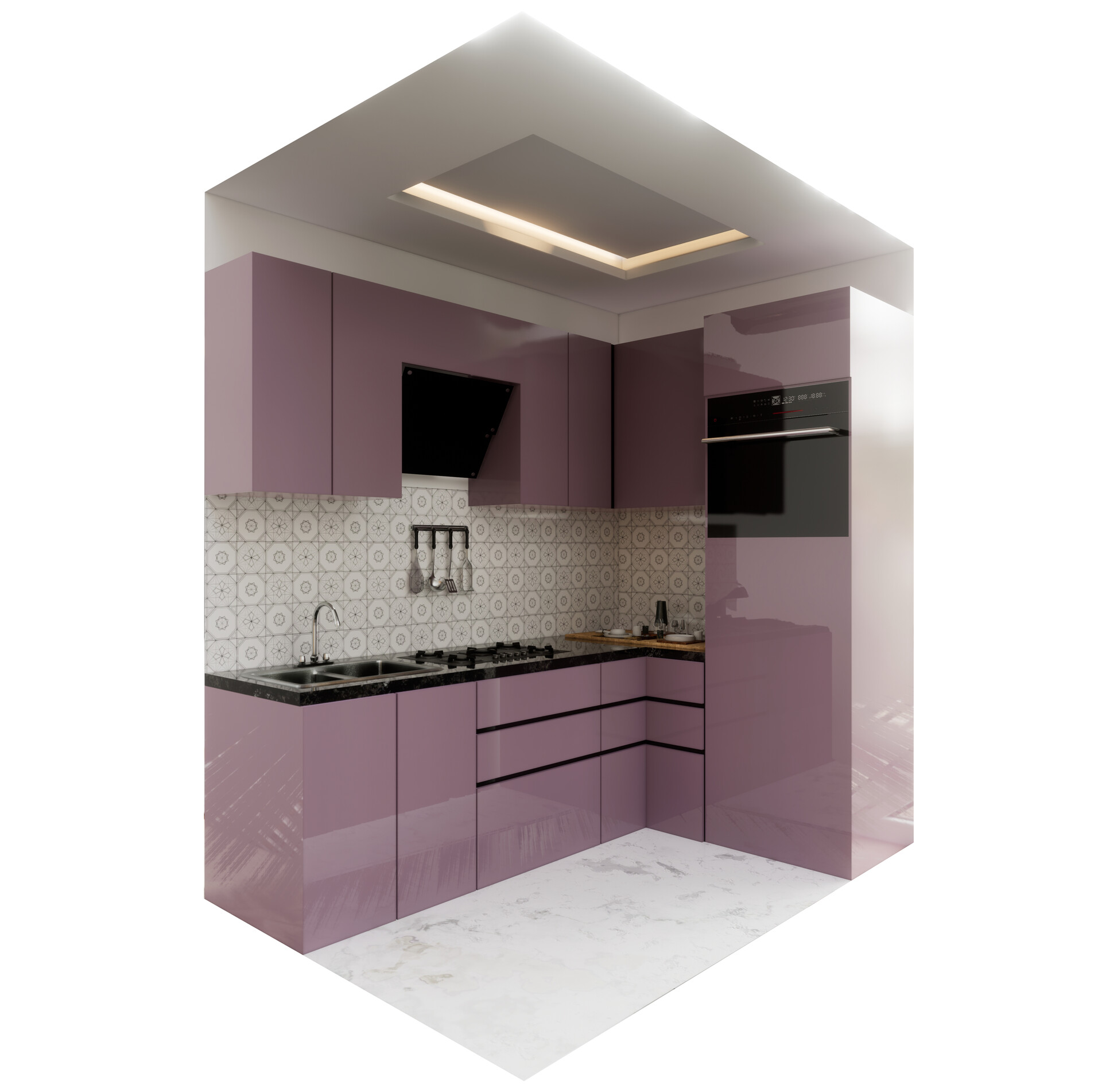 ArtStation - L Shaped Kitchen